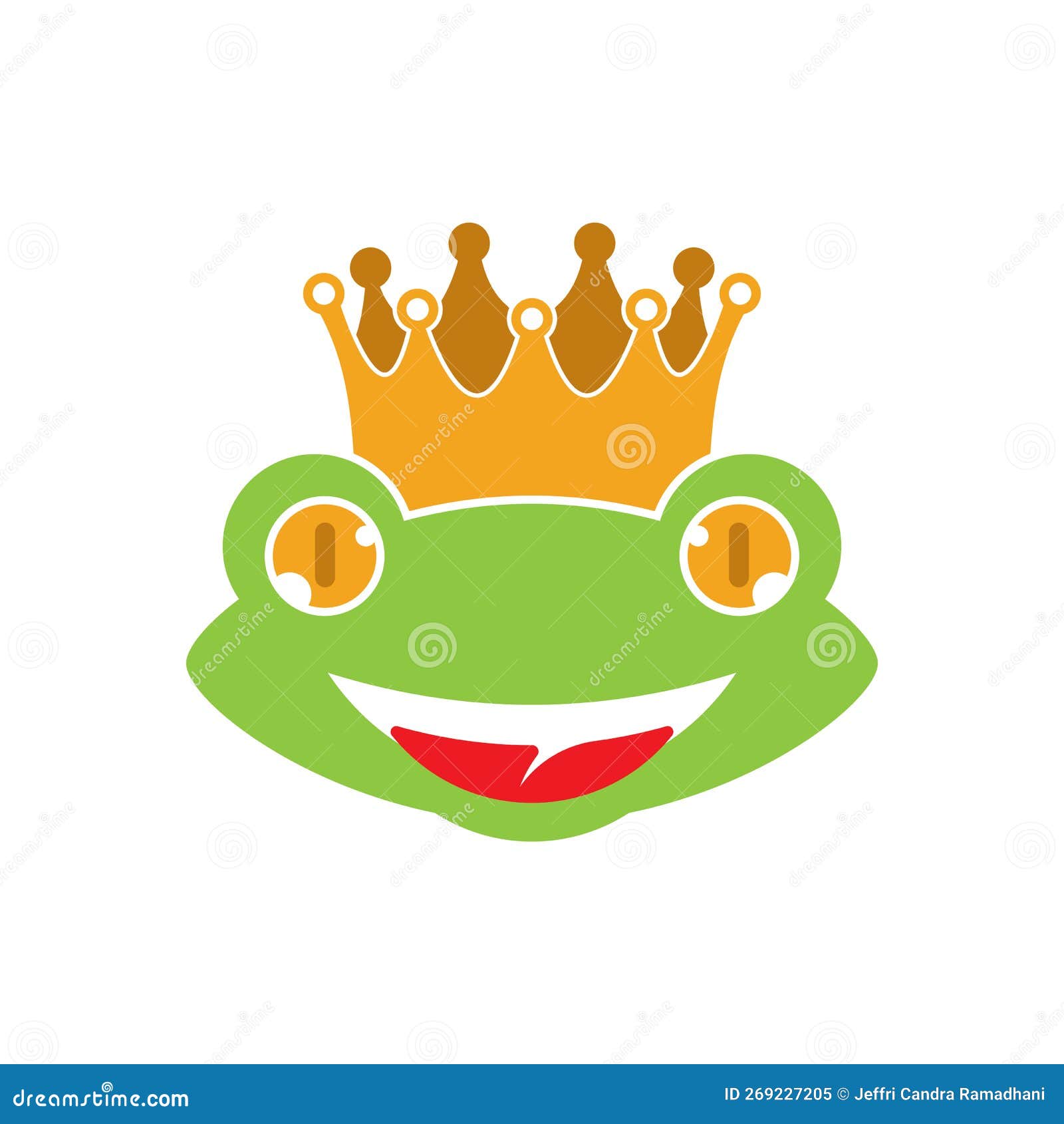 King Frog Logo Icon Template Design Stock Vector - Illustration of sign ...