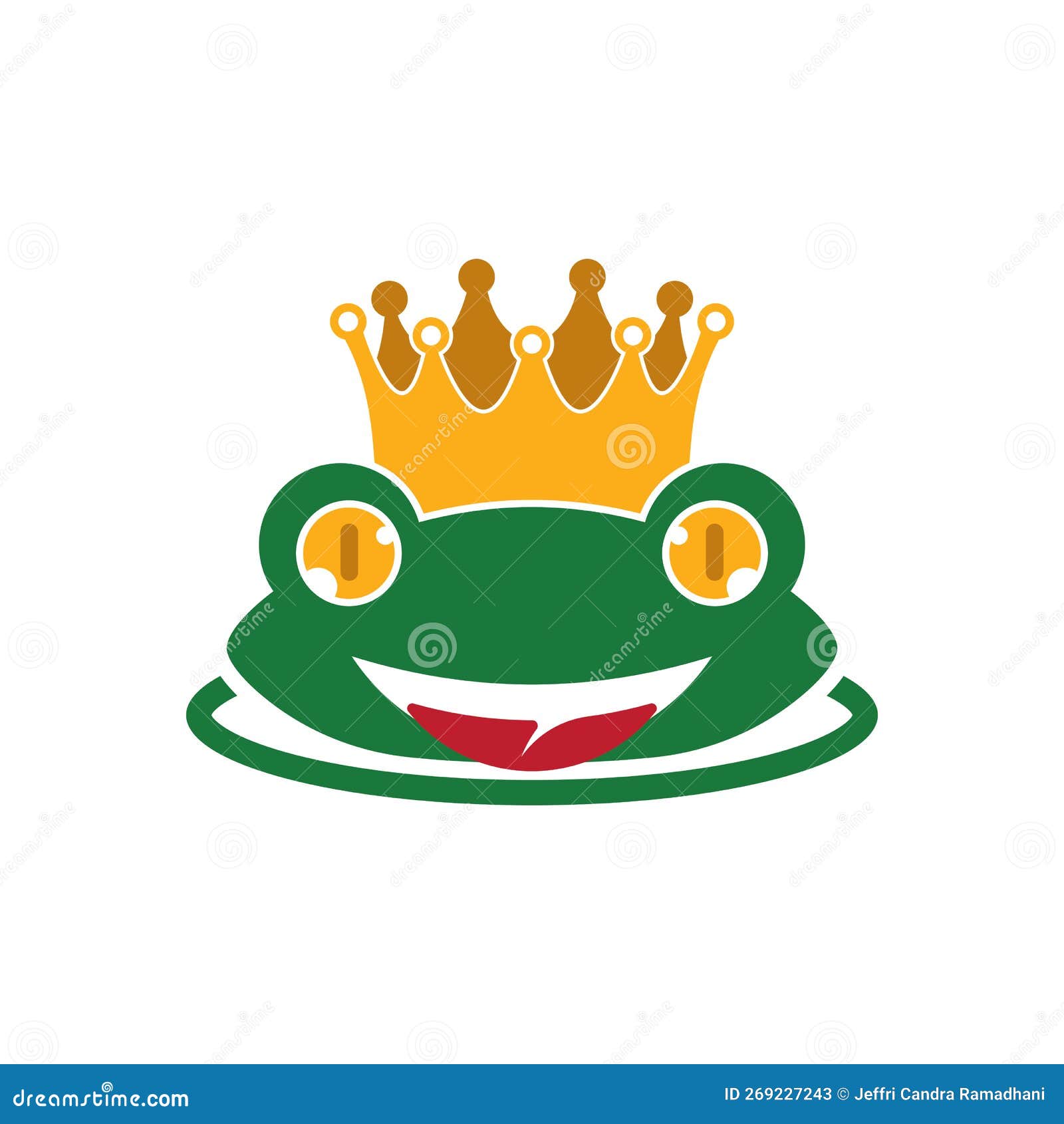 King Frog Logo Icon Template Design Stock Vector - Illustration of ...