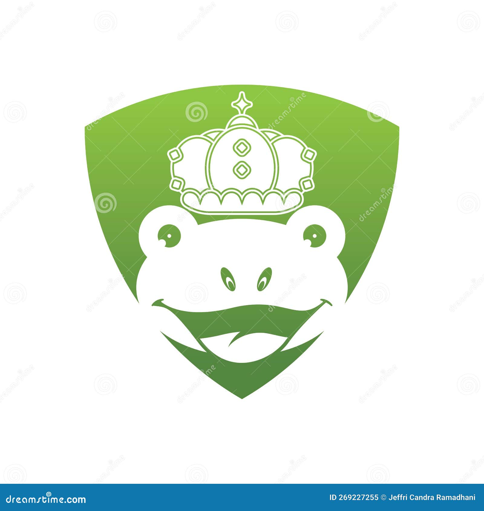 King Frog Logo Icon Template Design Stock Vector - Illustration of toad ...
