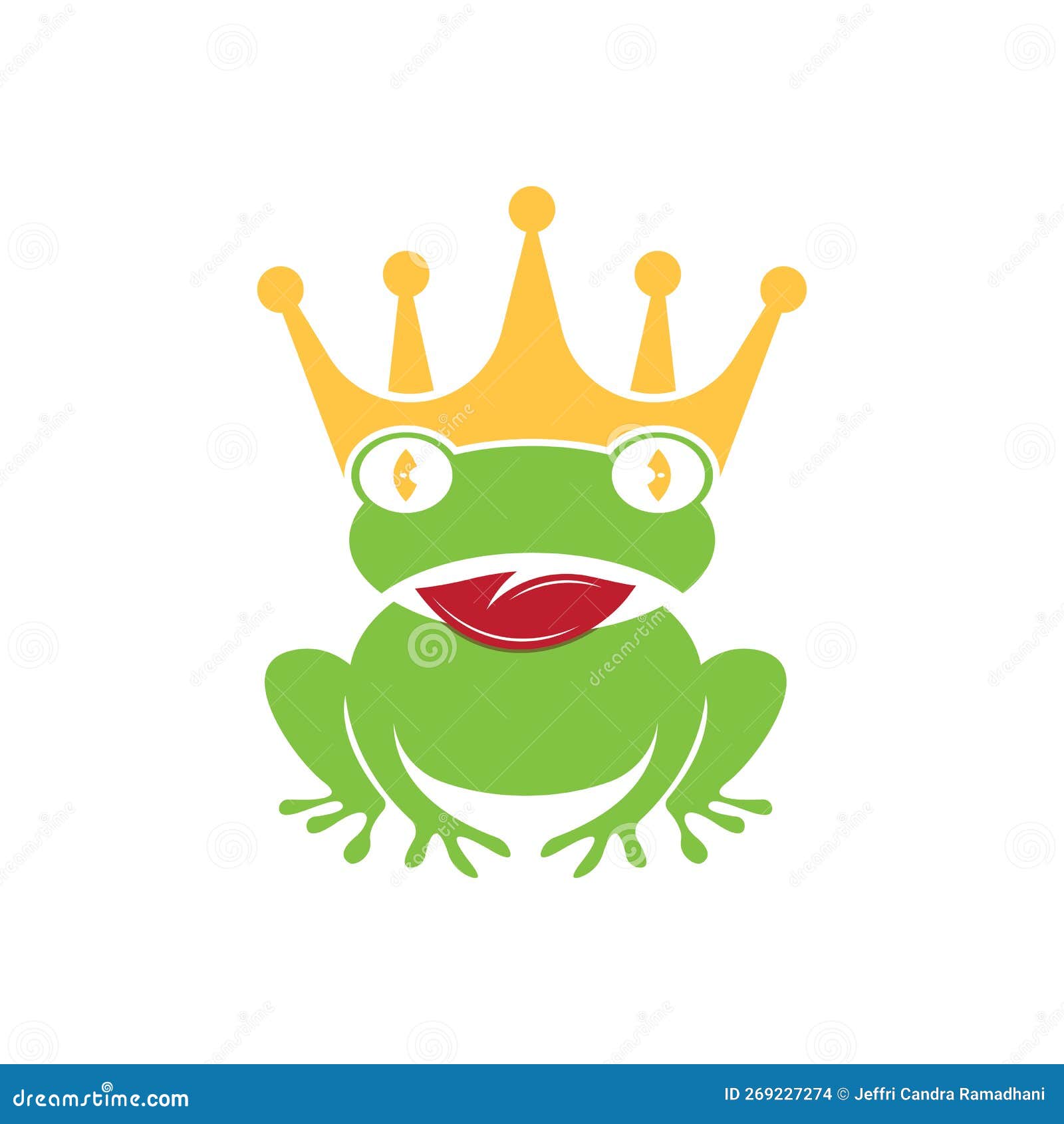 King Frog Logo Icon Template Design Stock Vector - Illustration of ...