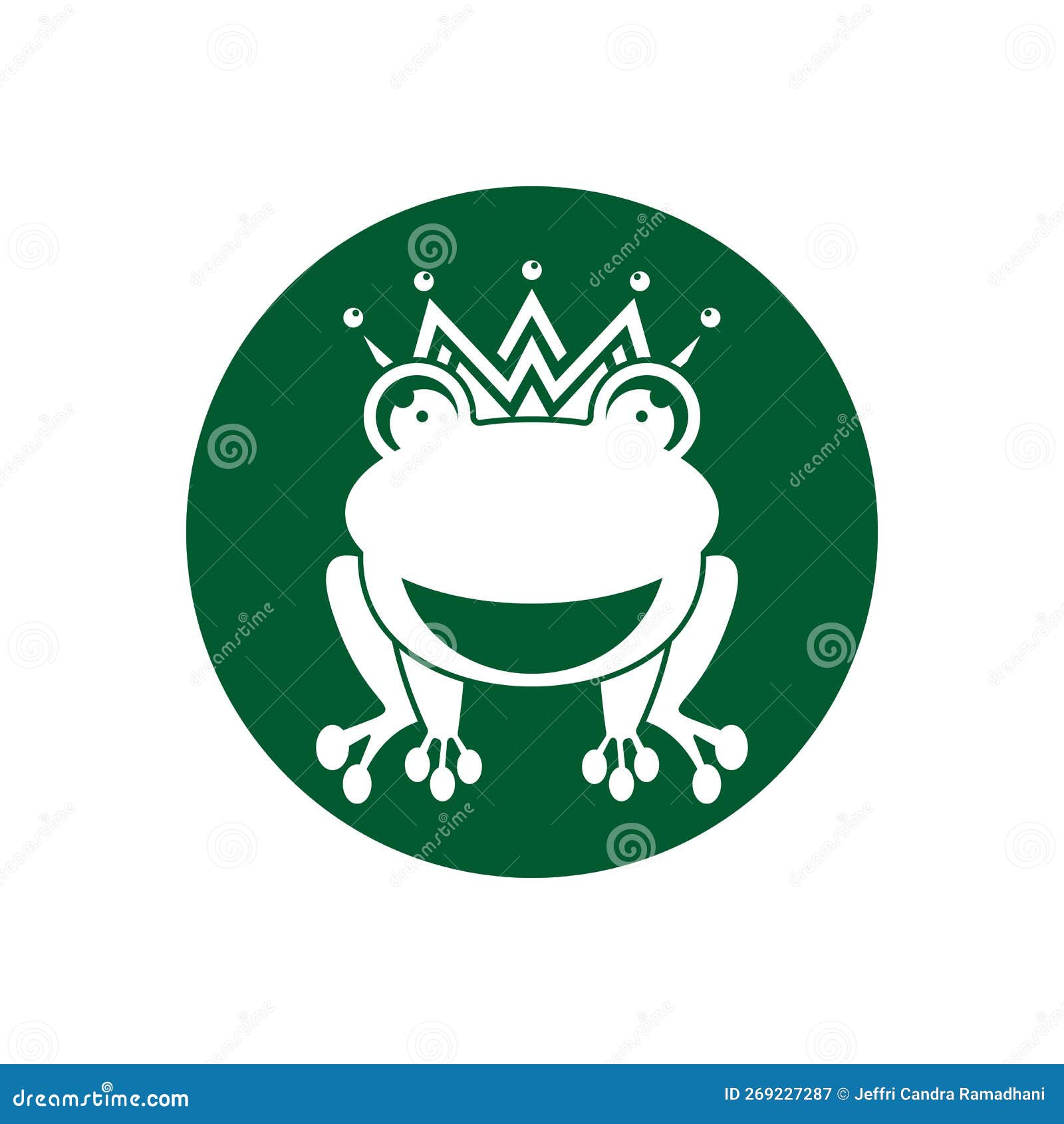 King Frog Logo Icon Template Design Stock Vector - Illustration of ...