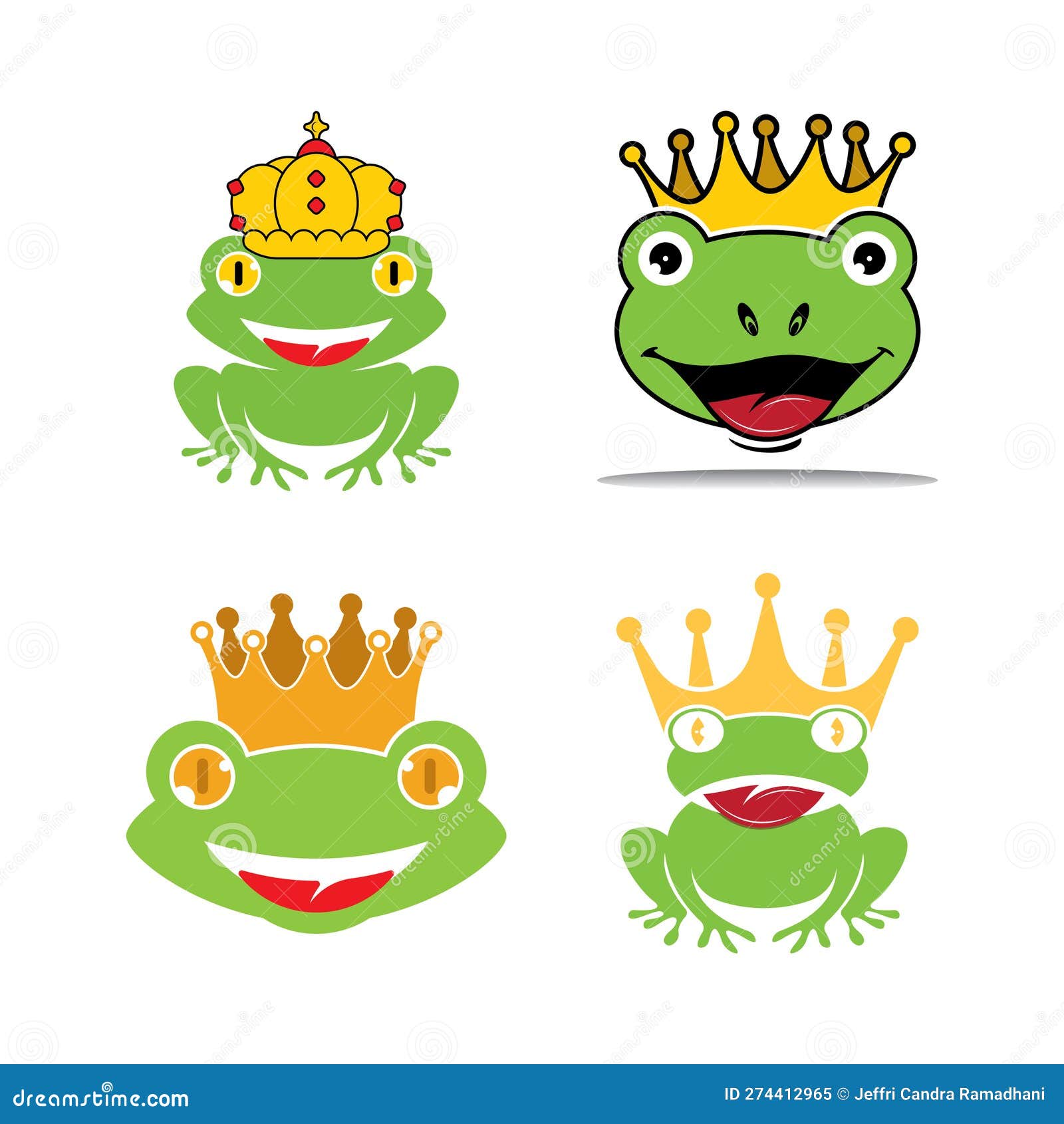 King Frog Logo Icon Template Design Stock Vector - Illustration of king ...