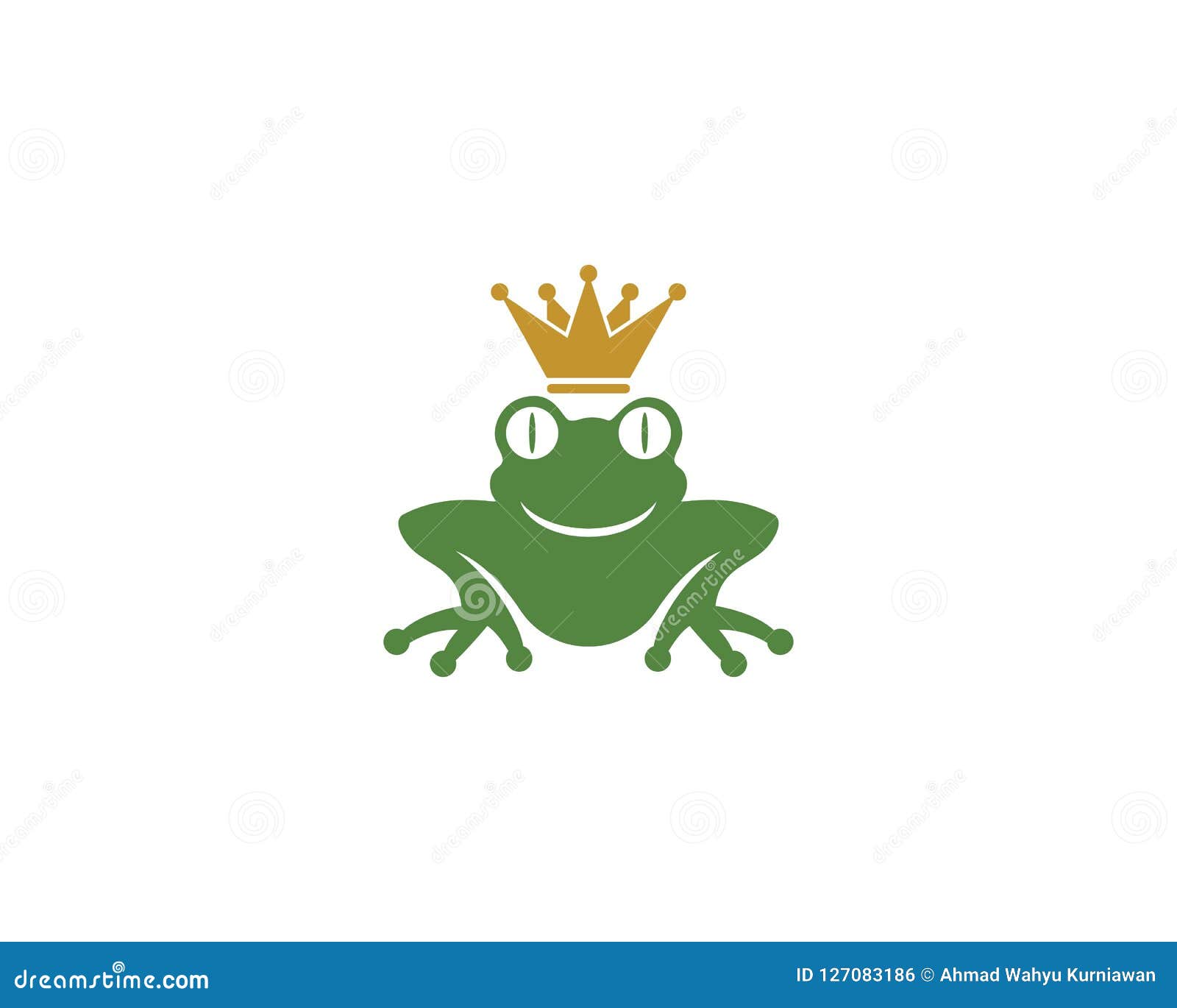 King Frog Logo Template stock vector. Illustration of wildlife - 127083186