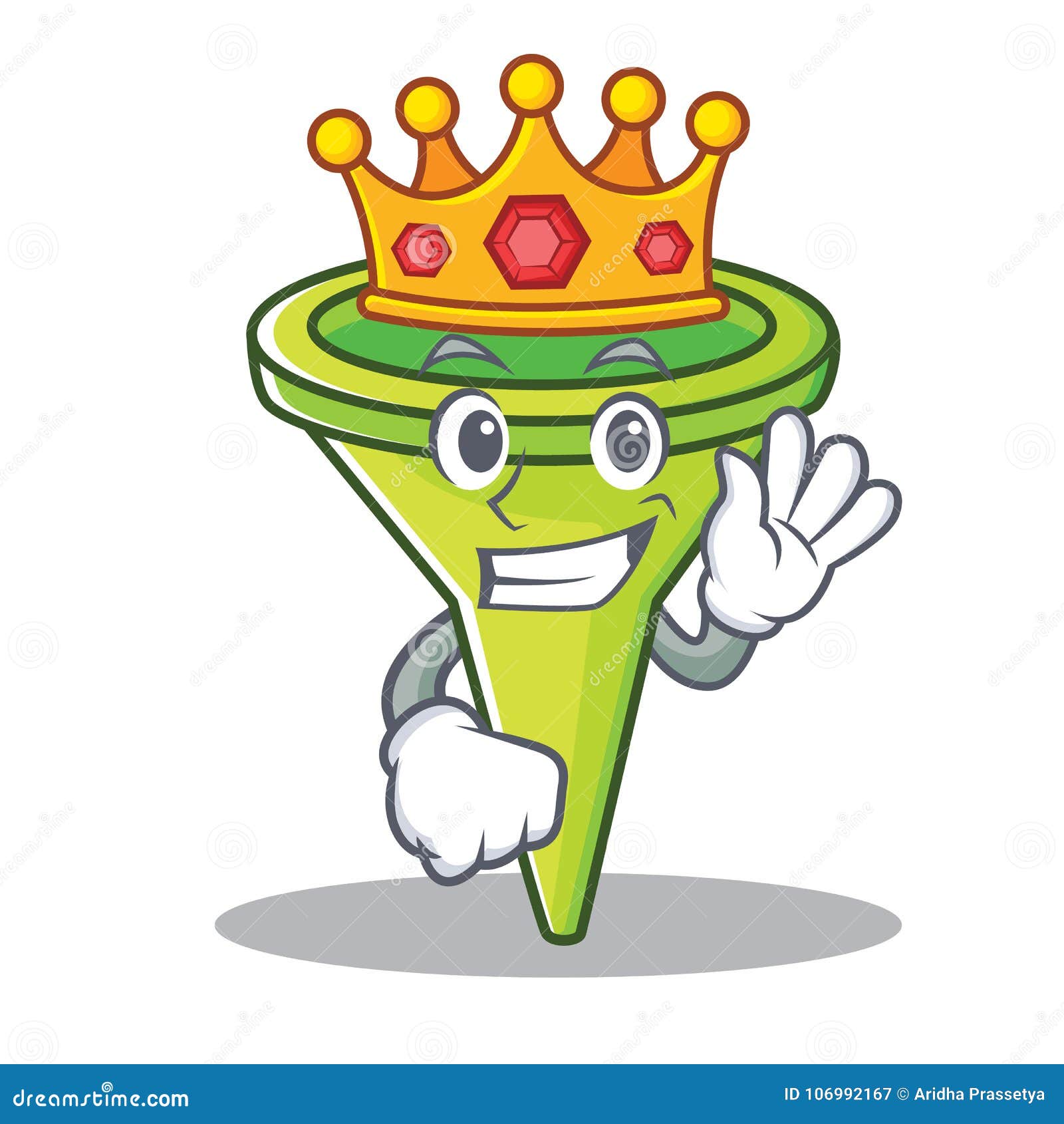 King Funnel Character Cartoon Style Stock Vector - Illustration of ...