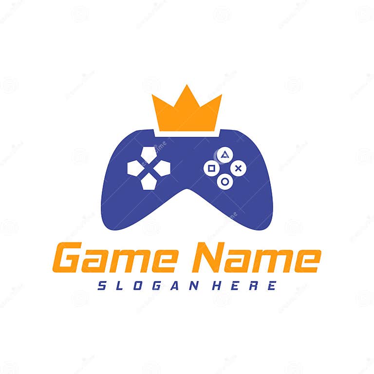 King Game Logo Template Vector. Joystick Design Icon. Stylized Joystick ...