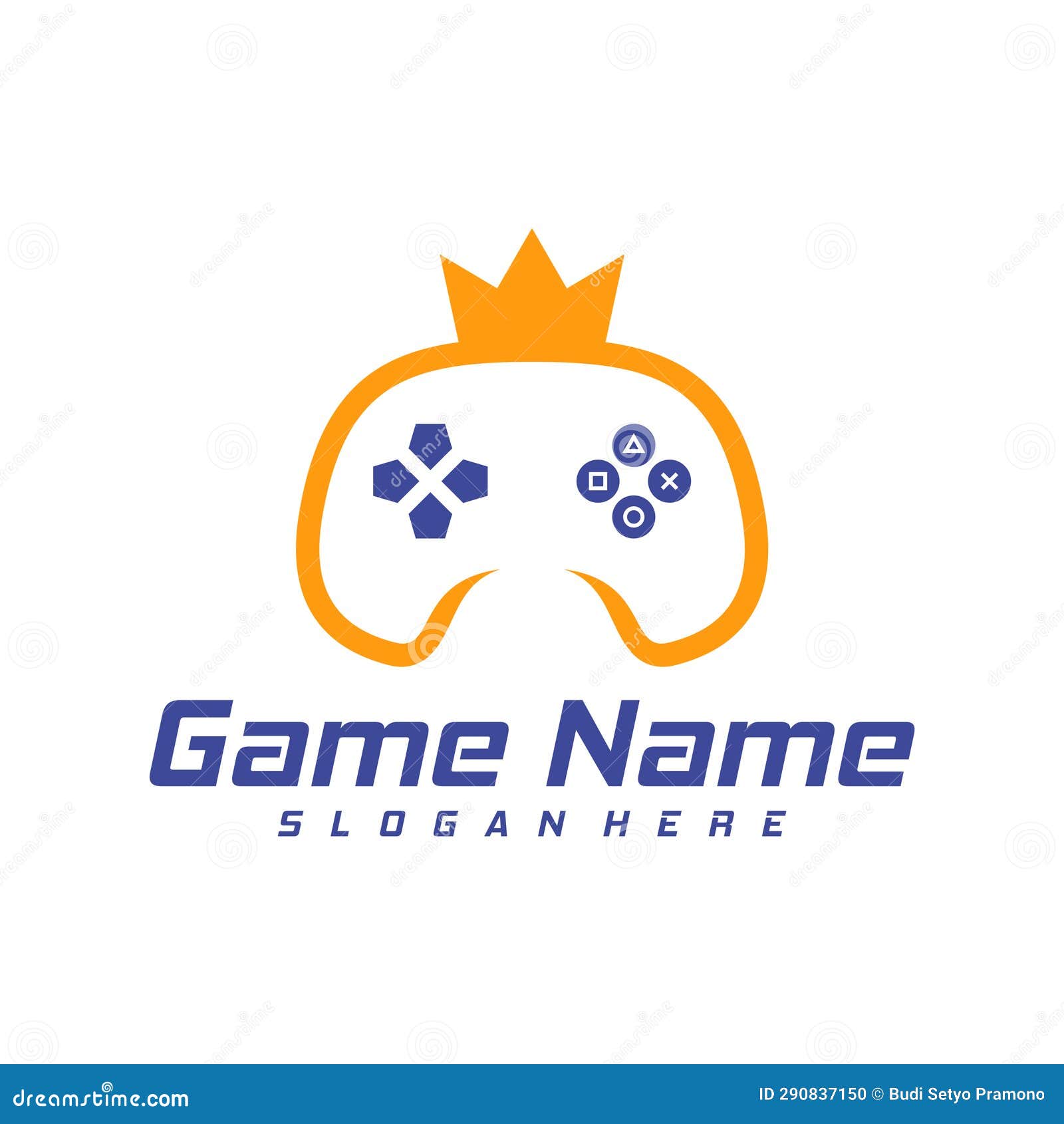 King Game Logo Template Vector. Joystick Design Icon. Stylized Joystick ...