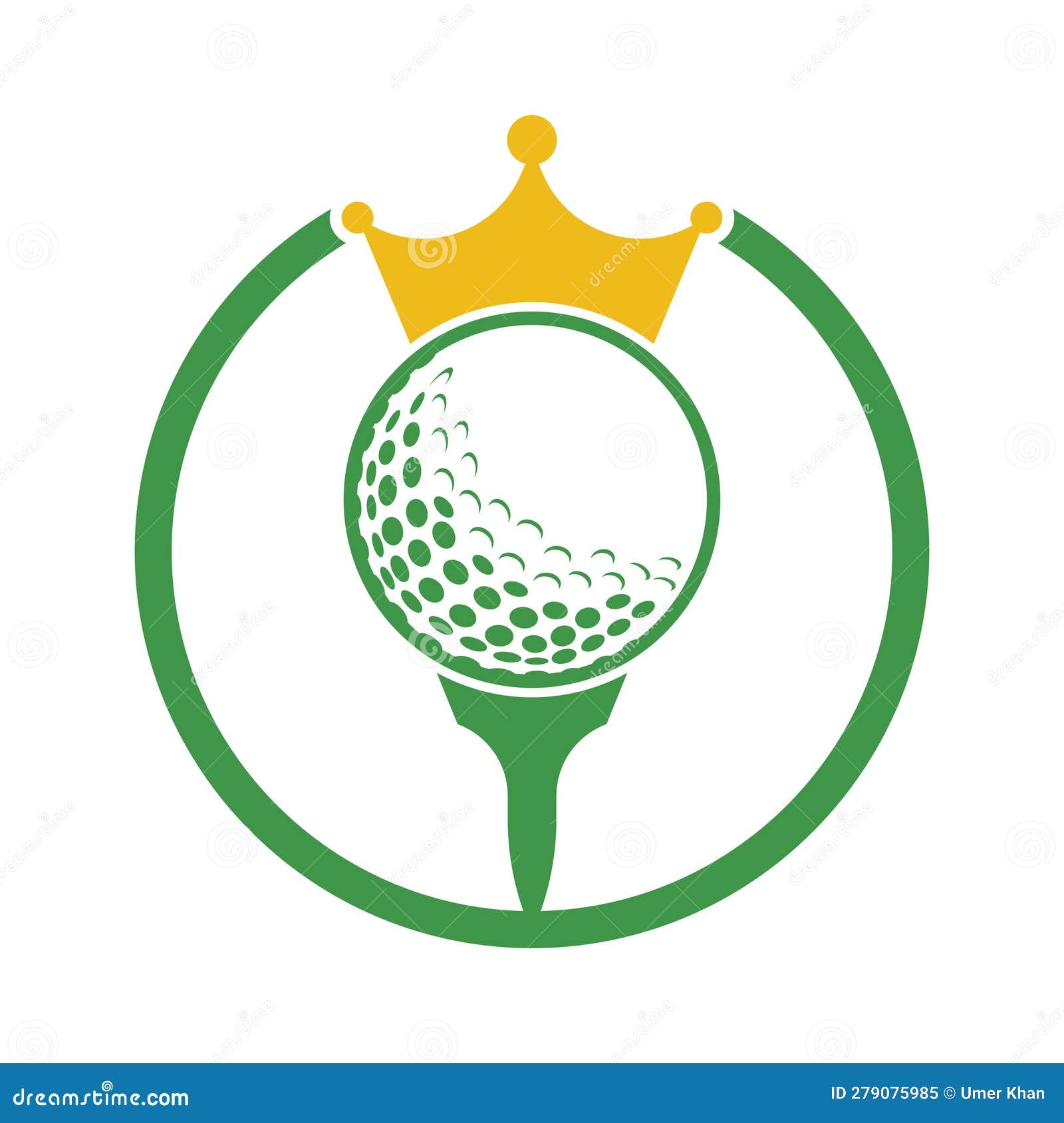 King Golf Vector Logo Design. Stock Vector - Illustration of crest ...
