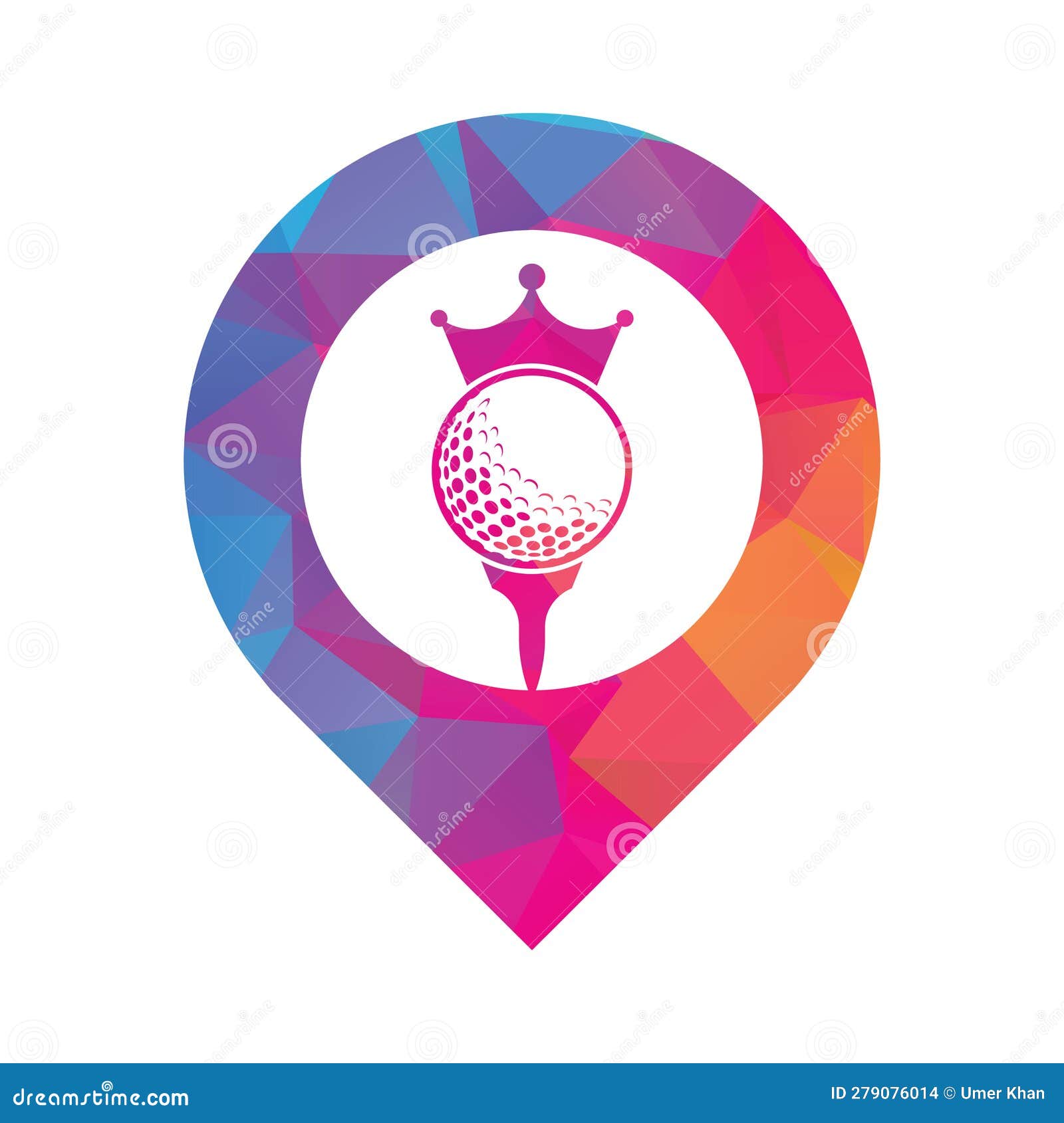 King Golf Vector Logo Design. Stock Vector - Illustration of outdoor ...