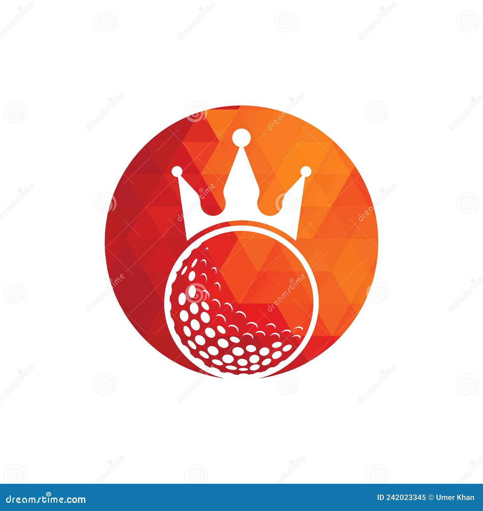King Golf Vector Logo Design. Stock Vector - Illustration of king ...