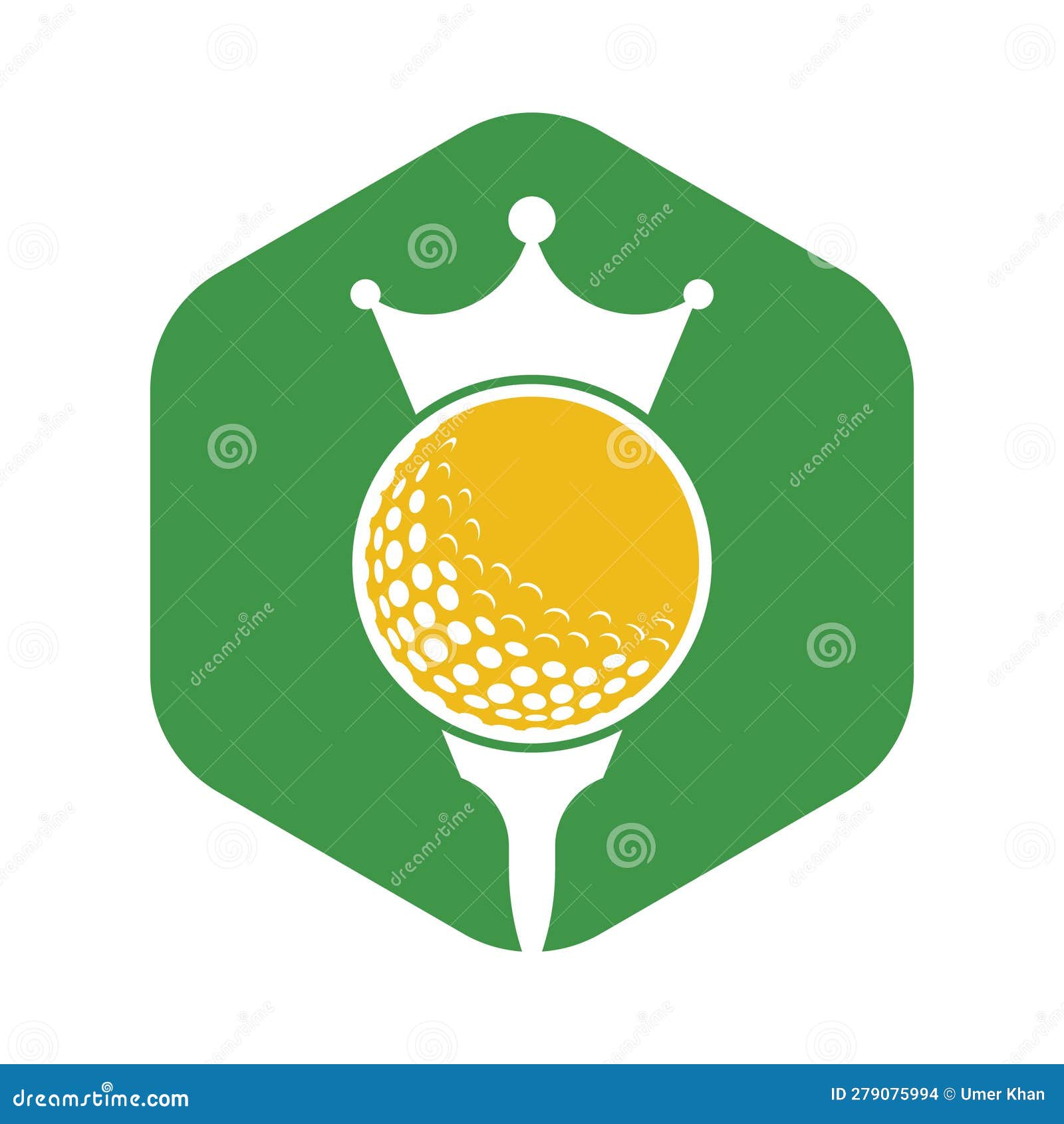 King Golf Vector Logo Design. Stock Vector - Illustration of empire ...