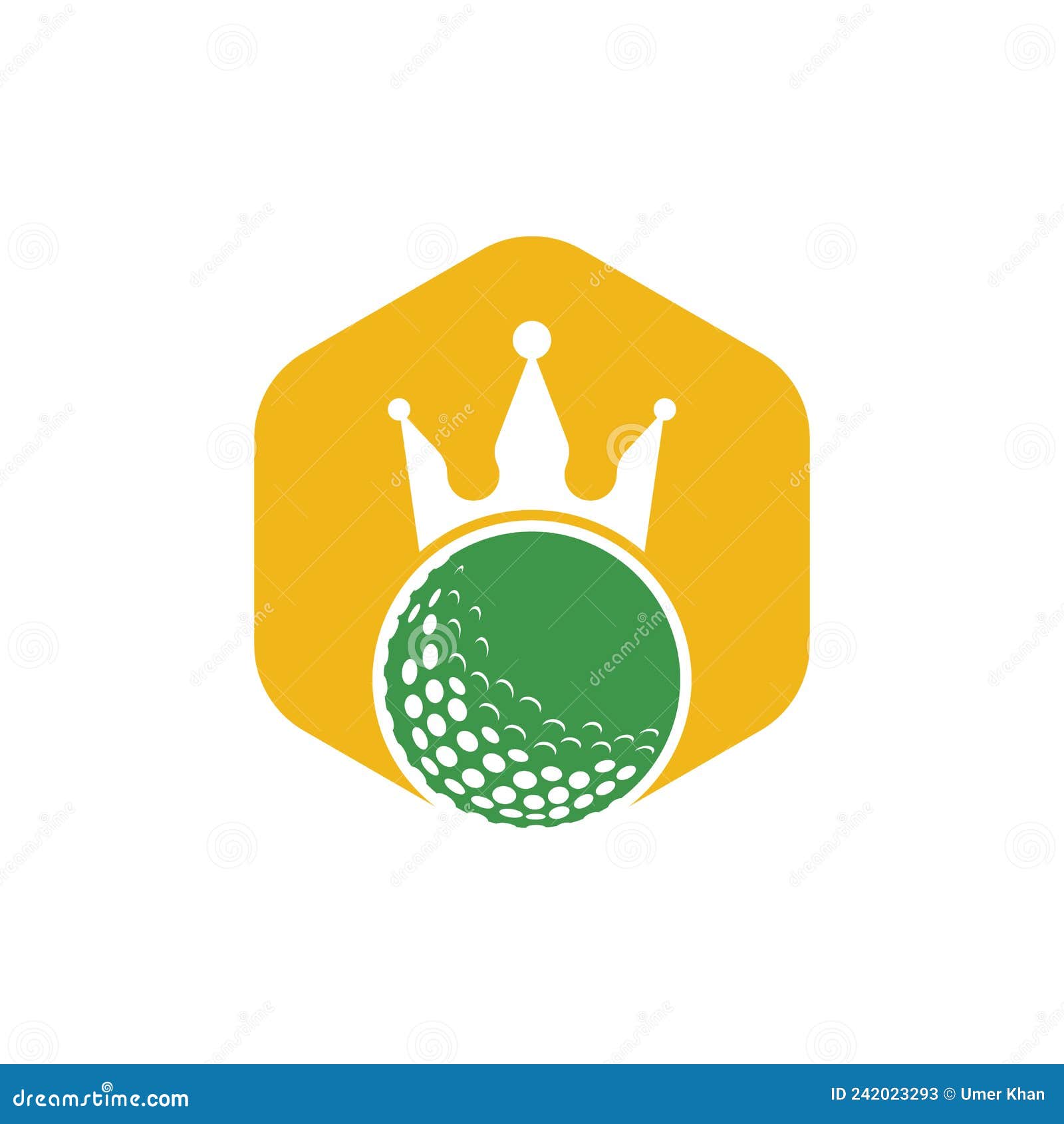 King Golf Vector Logo Design. Stock Vector - Illustration of crown ...