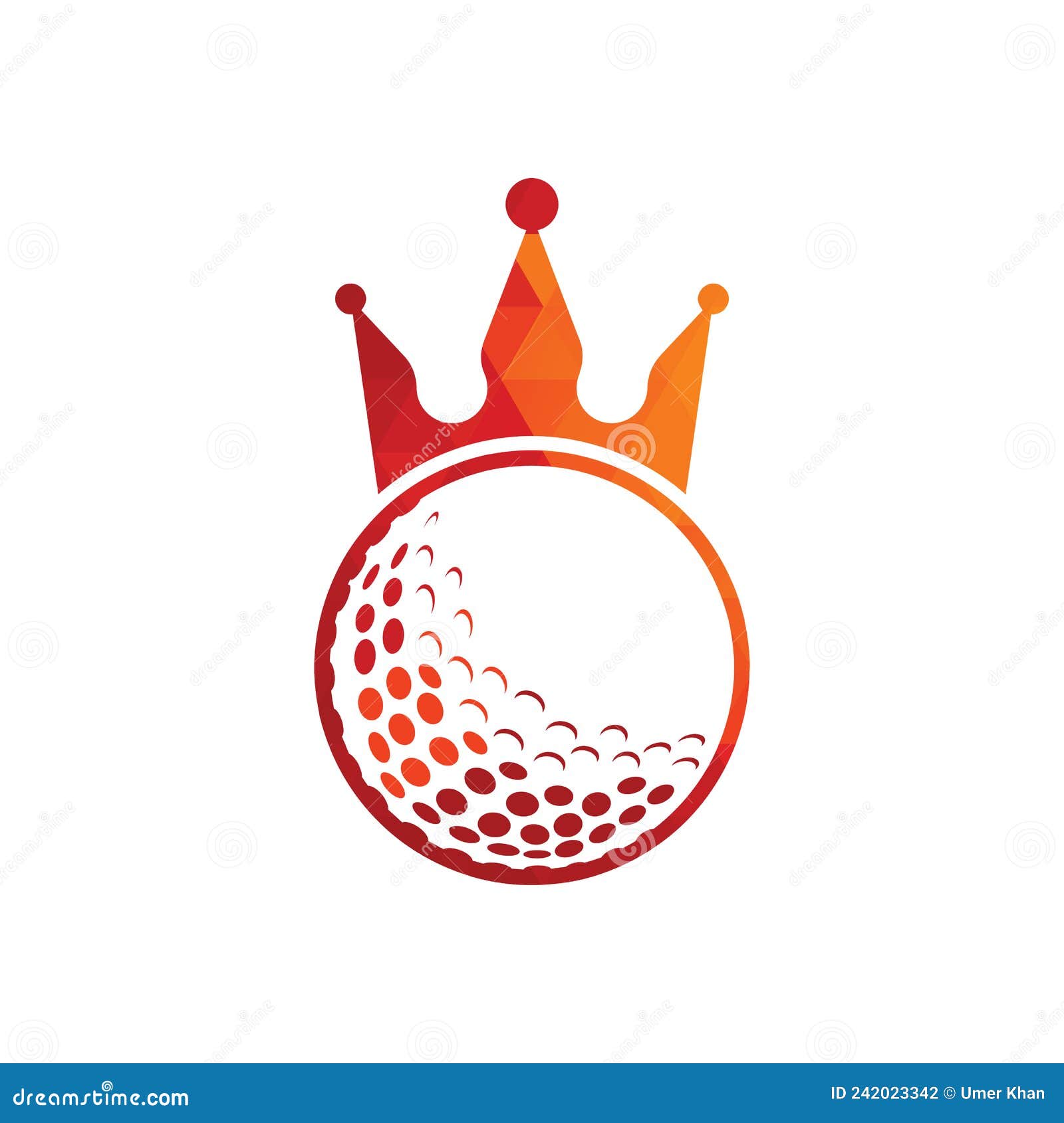King Golf Vector Logo Design. Stock Vector - Illustration of field ...
