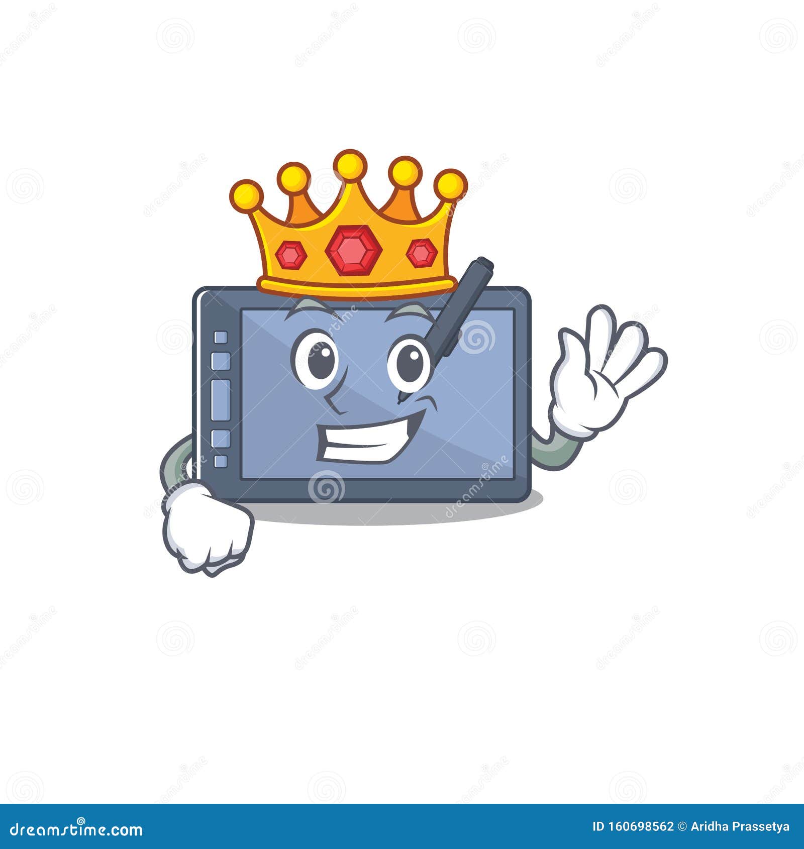 King Graphic Tablet on the Mascot Table Stock Vector - Illustration of ...