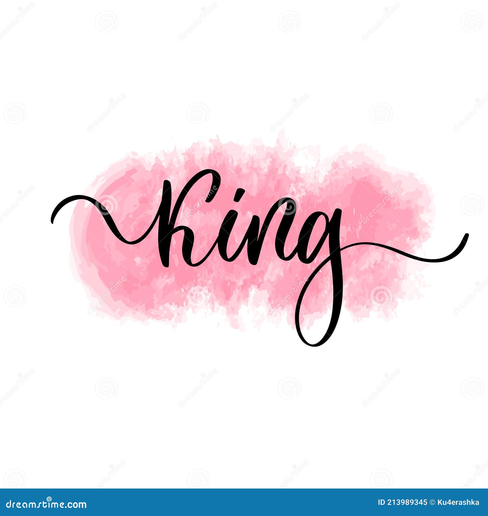 King - Hand Drawn Calligraphy Inscription Stock Vector - Illustration ...