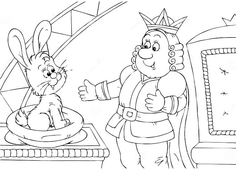 King and hare stock illustration. Illustration of book - 15011837