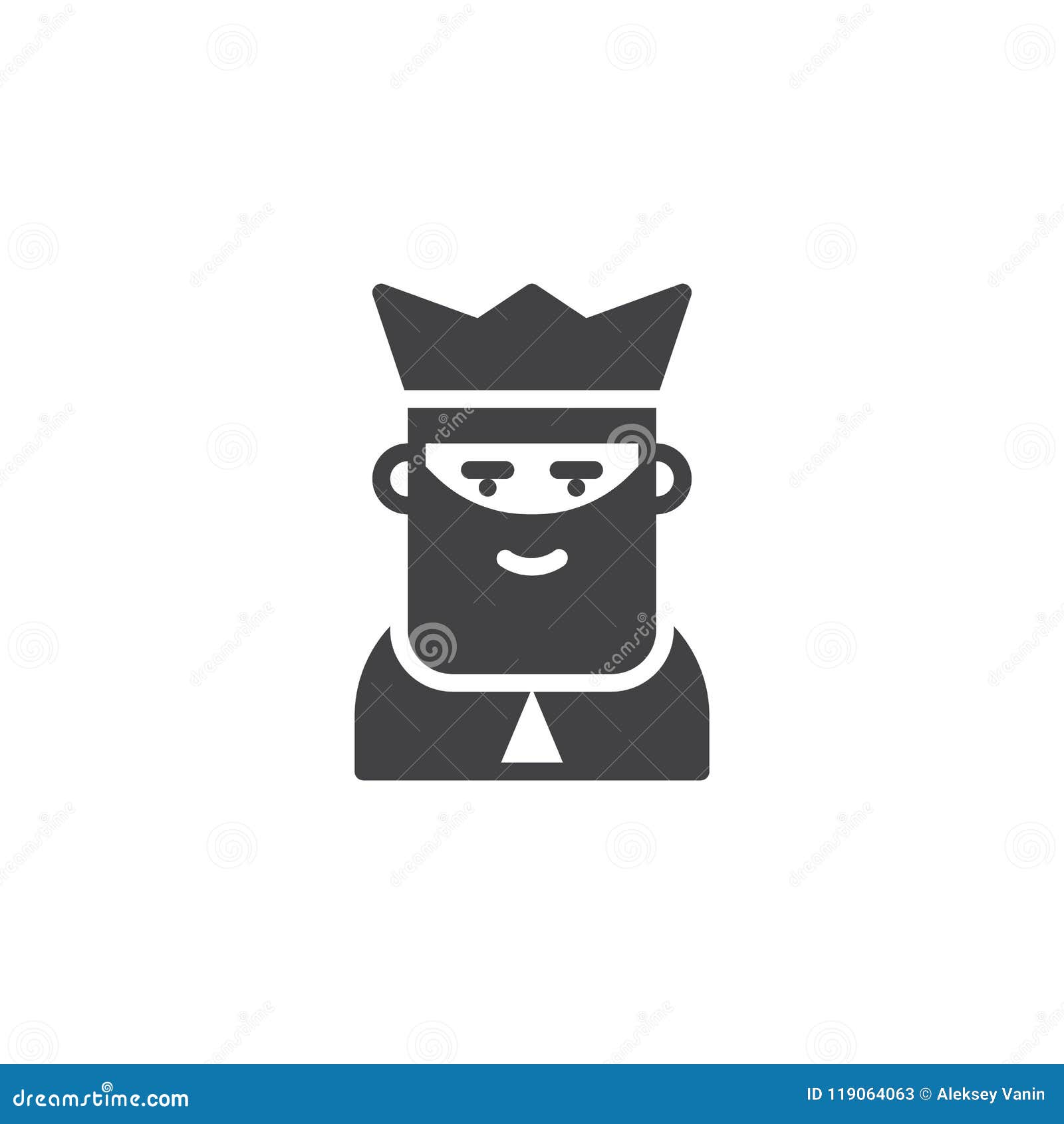 King head vector icon stock vector. Illustration of pictogram - 119064063
