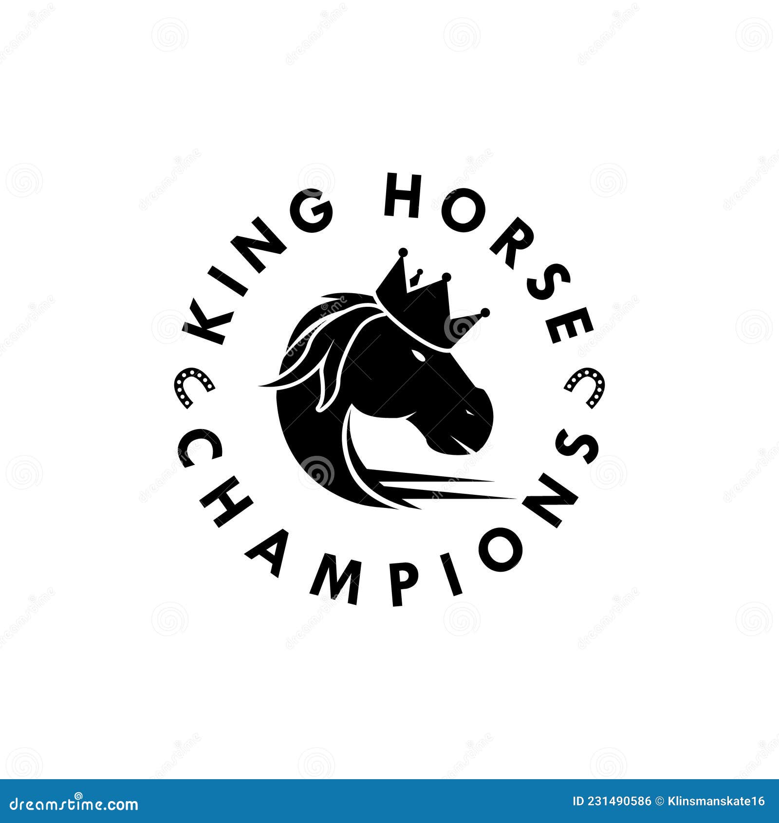 King Horse Vector Logo Design. | CartoonDealer.com #185477041