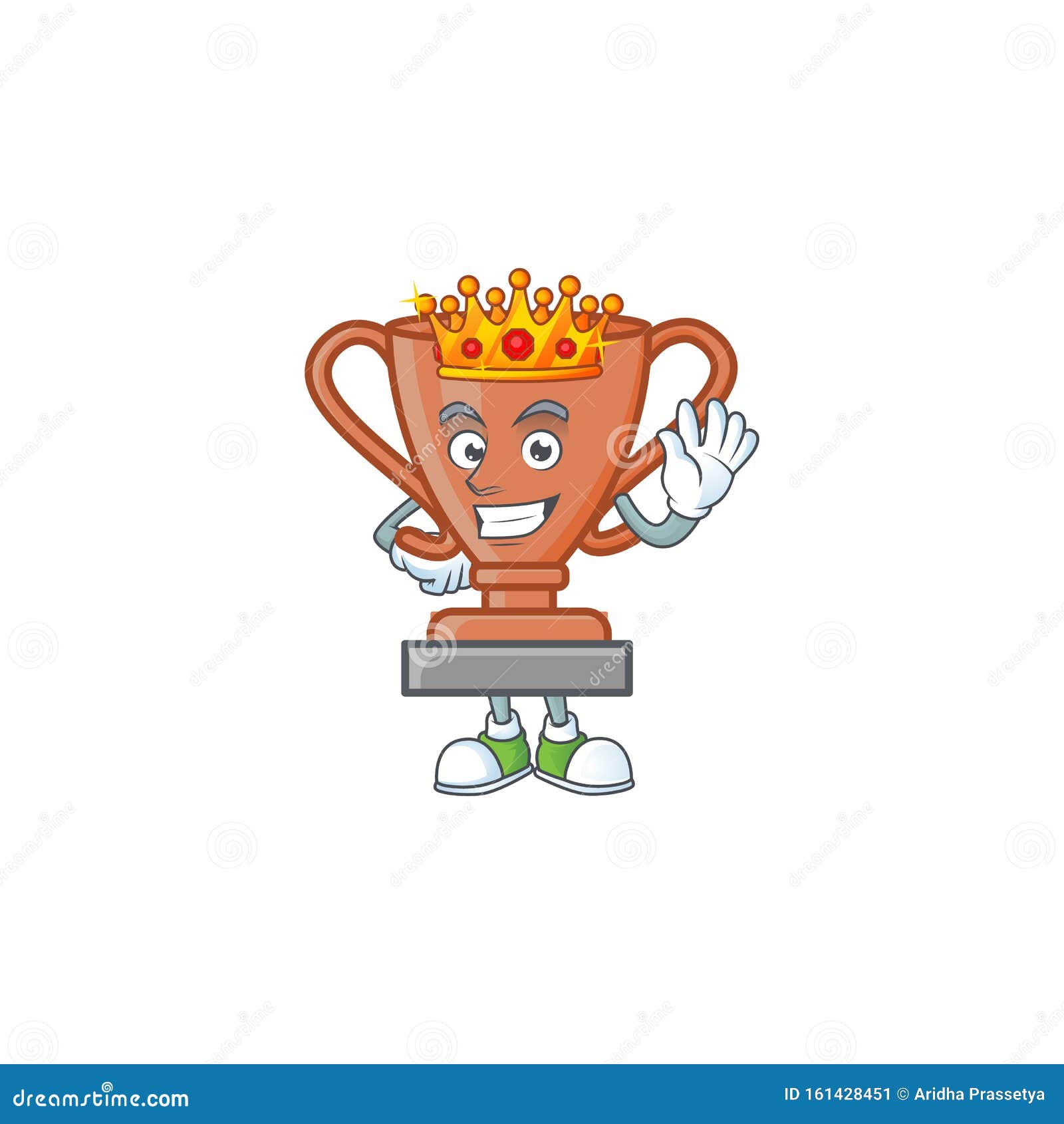 King Icon Bronze Trophy in the Cartoon Stock Vector - Illustration of ...