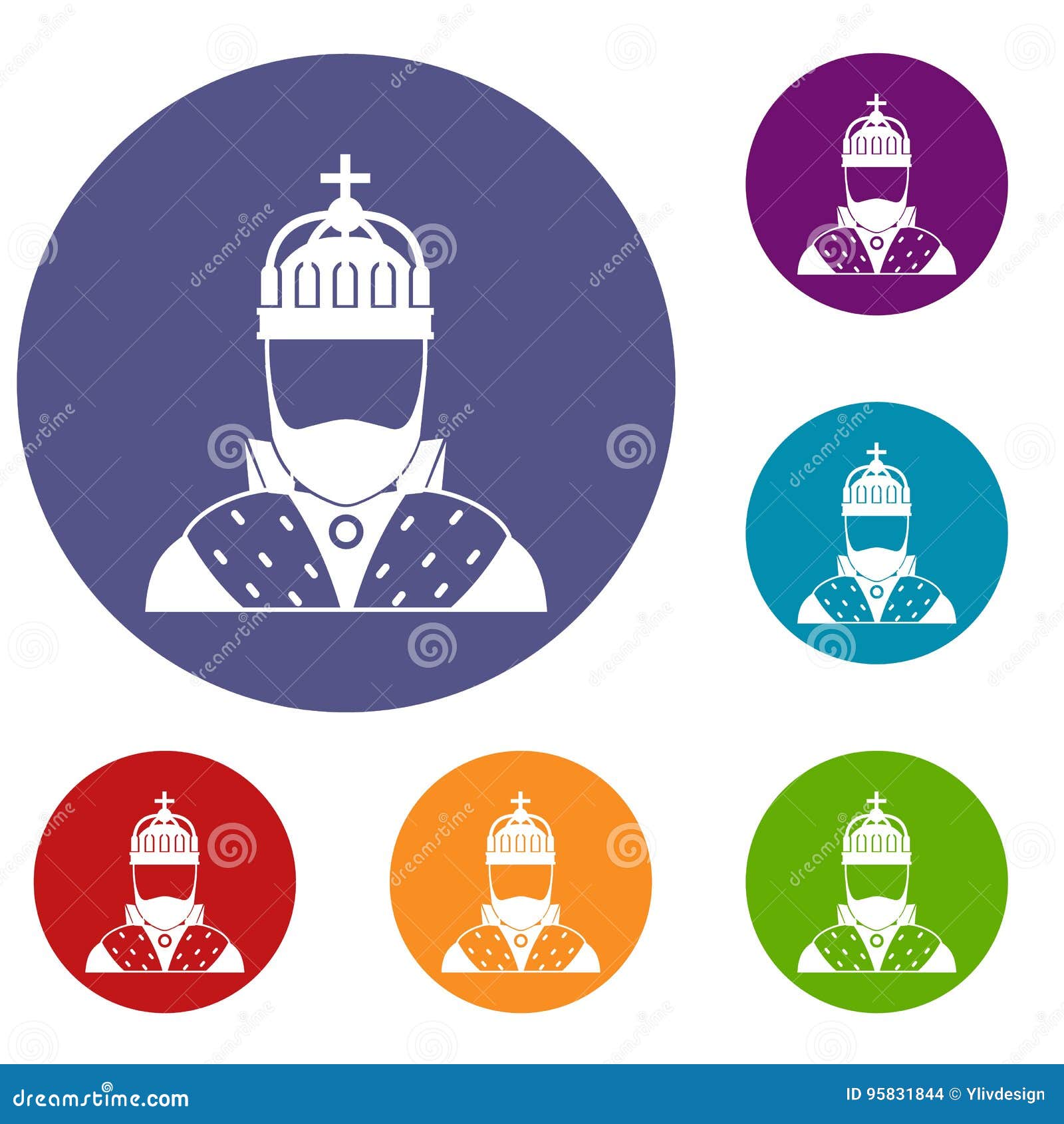 King icons set stock vector. Illustration of crown, male - 95831844