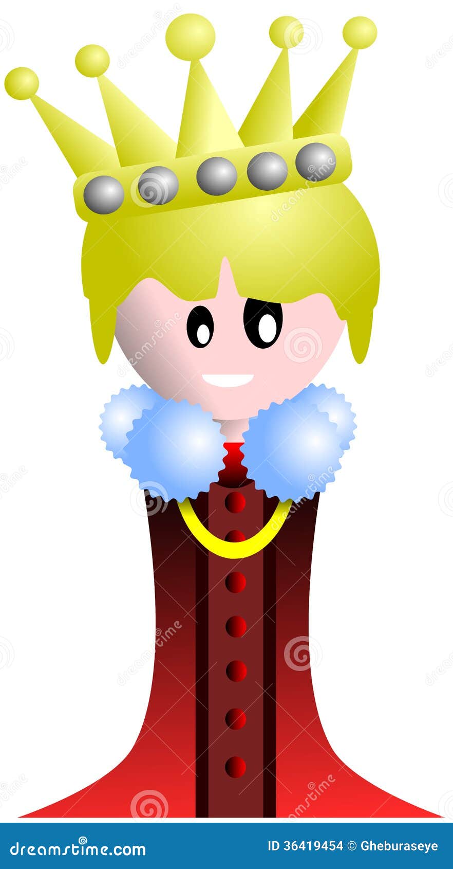 Nice Happy King Cartoon Isolated Stock Illustration - Illustration of ...