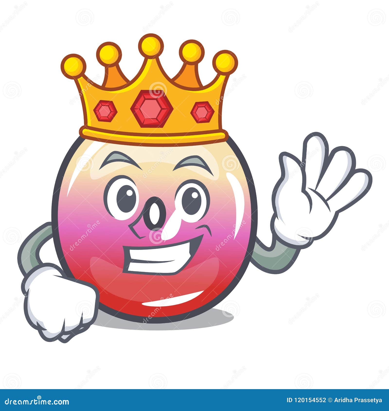 King Jelly Ring Candy Mascot Cartoon Stock Vector - Illustration of ...