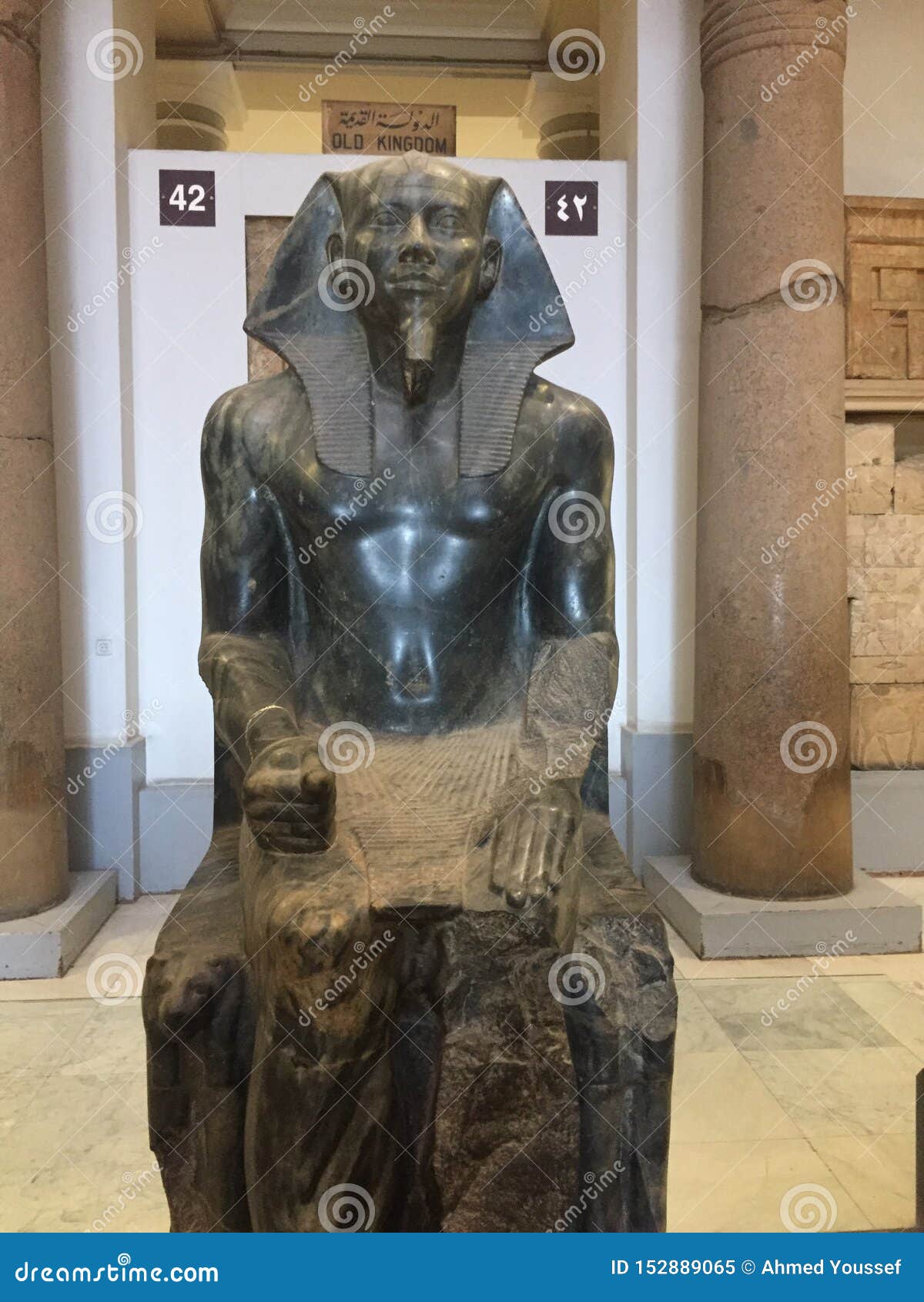 King Khafra Statue 4th Dynasty Pyramid Builder Editorial Image - Image ...