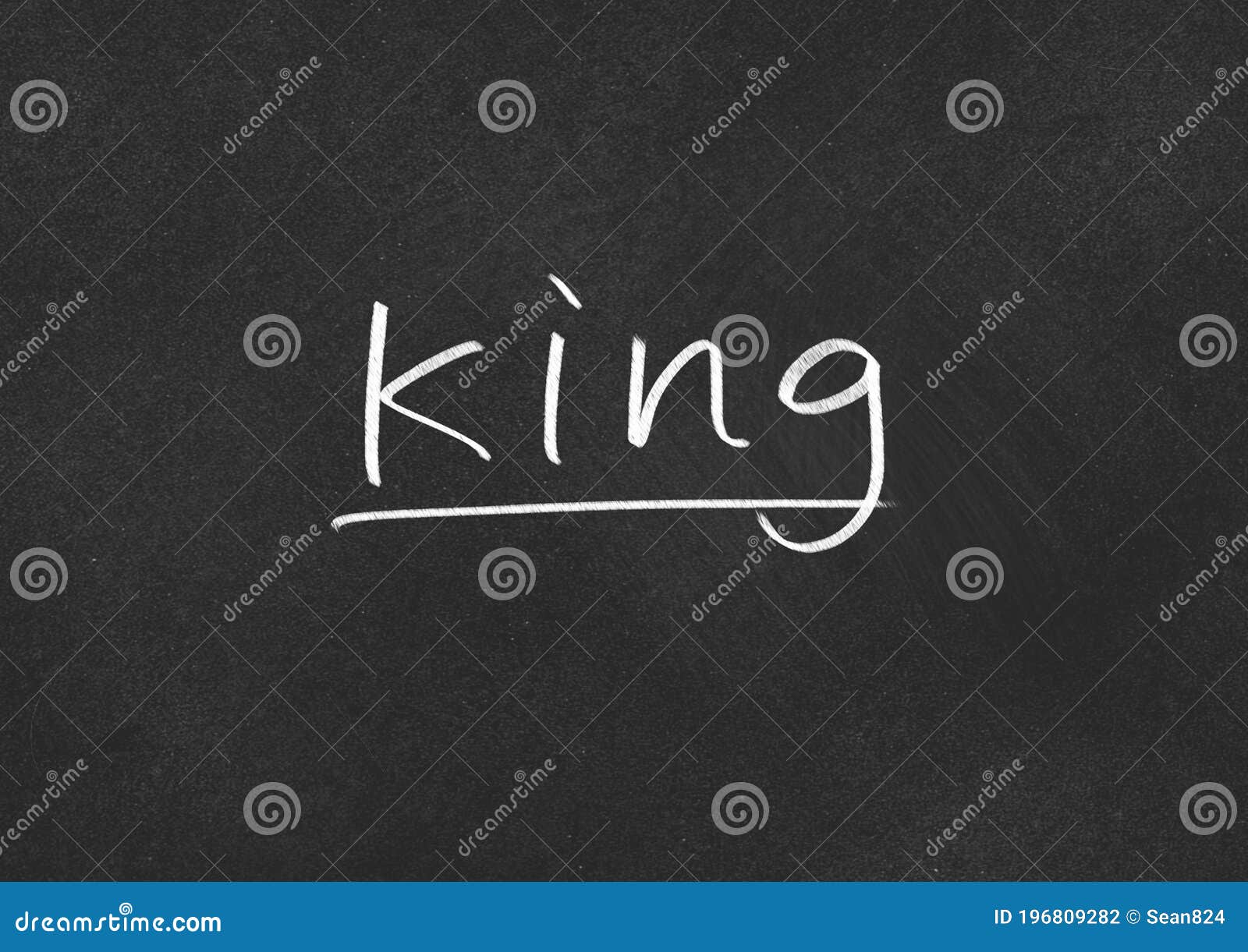 King stock illustration. Illustration of word, chalkboard - 196809282