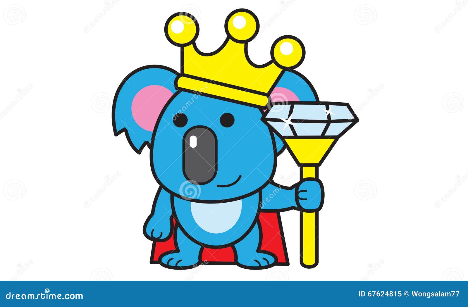 King Koala stock vector. Illustration of retro, beauty - 67624815