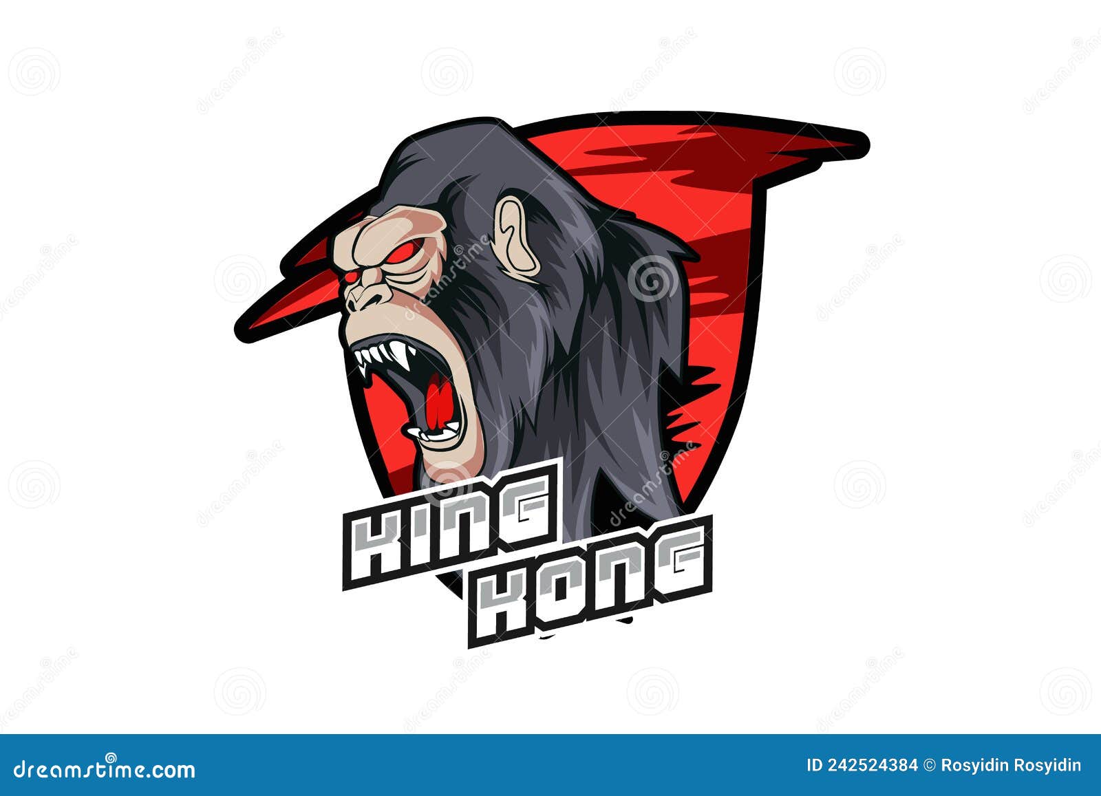 King Kong E Sport Logo Vector Stock Vector - Illustration of graphic ...