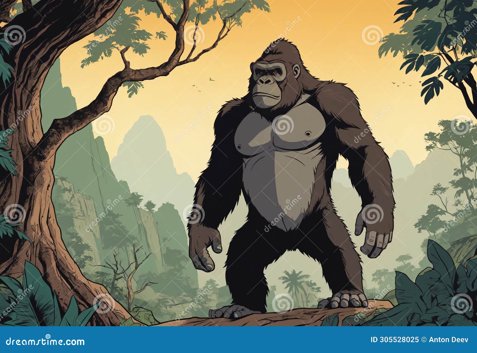 King Kong. Frightening Giant Monkey Stock Image - Image of animal ...