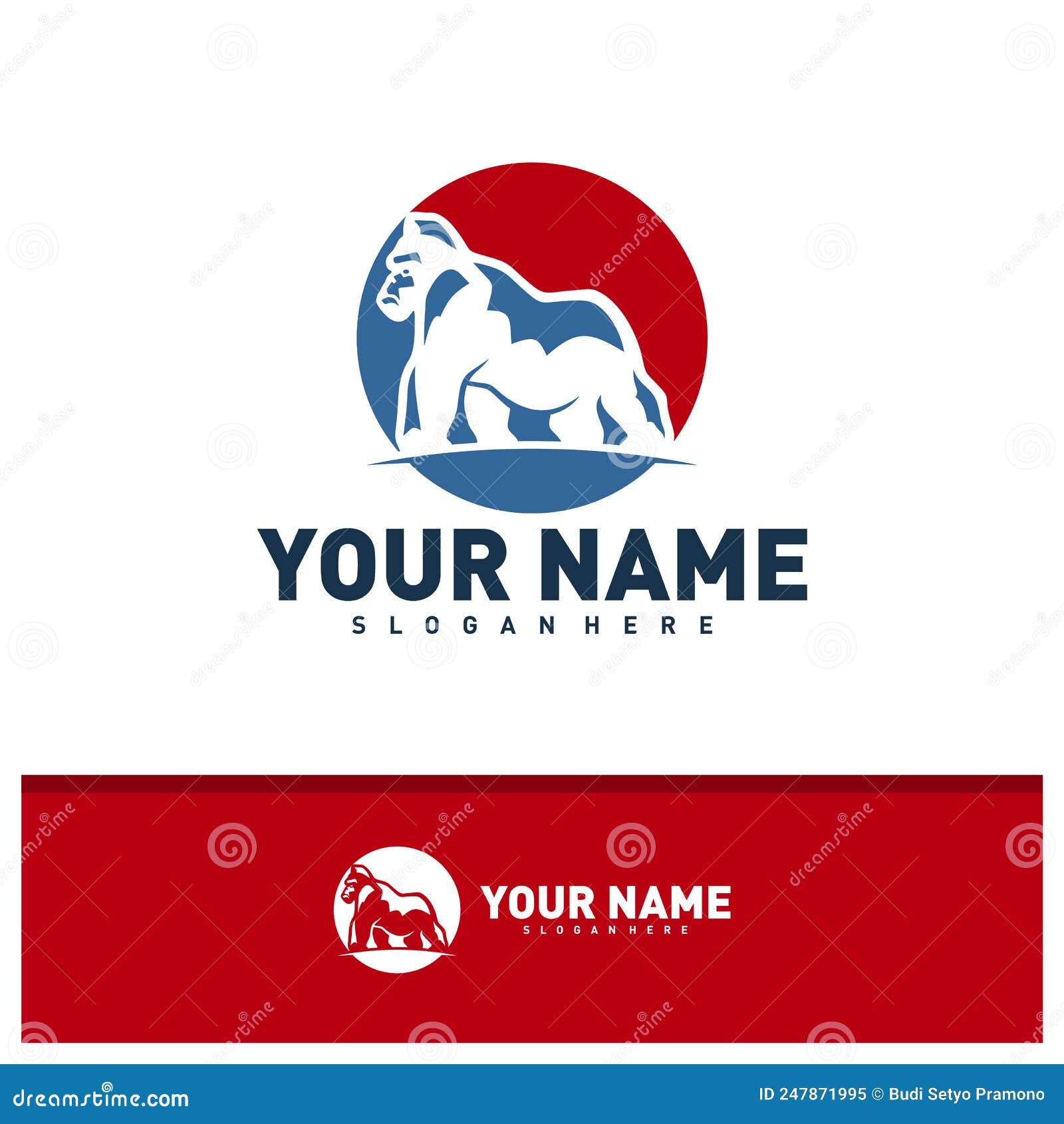 King Kong Logo Design Vector, Creative King Kong Logo Concepts Template ...