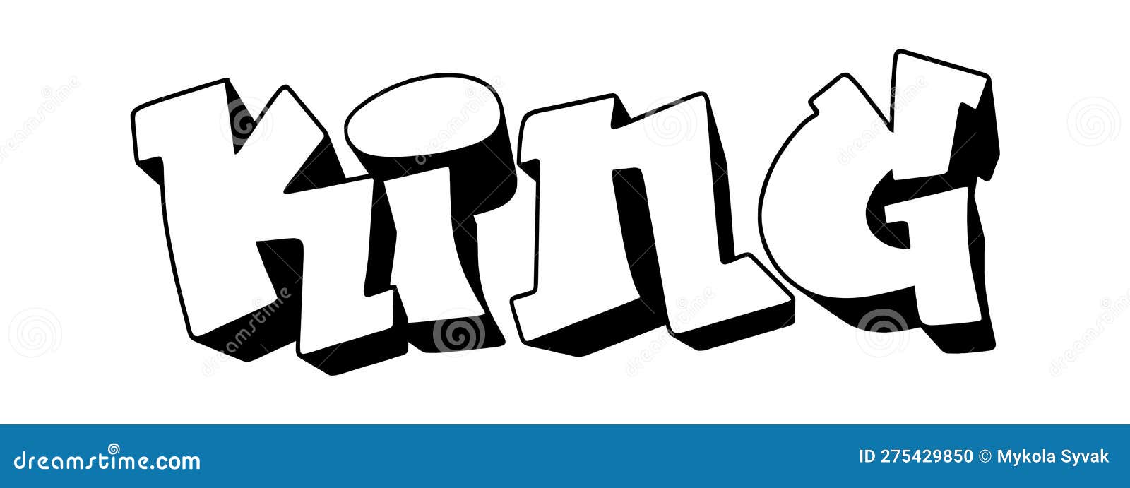 King Lettering Street Graffiti Stock Vector - Illustration of design ...