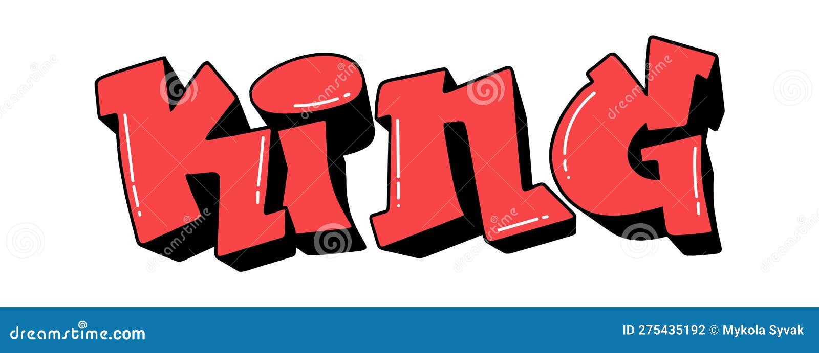 King Lettering Street Graffiti Stock Vector - Illustration of font ...