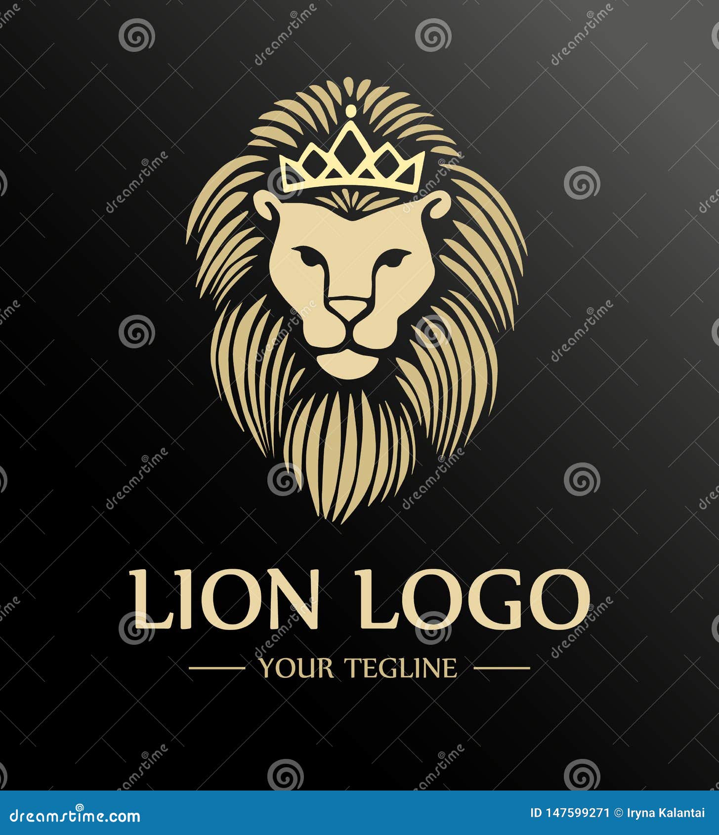 King Lion Head Logo Template, Brand Identity. Lion Logo Template ...