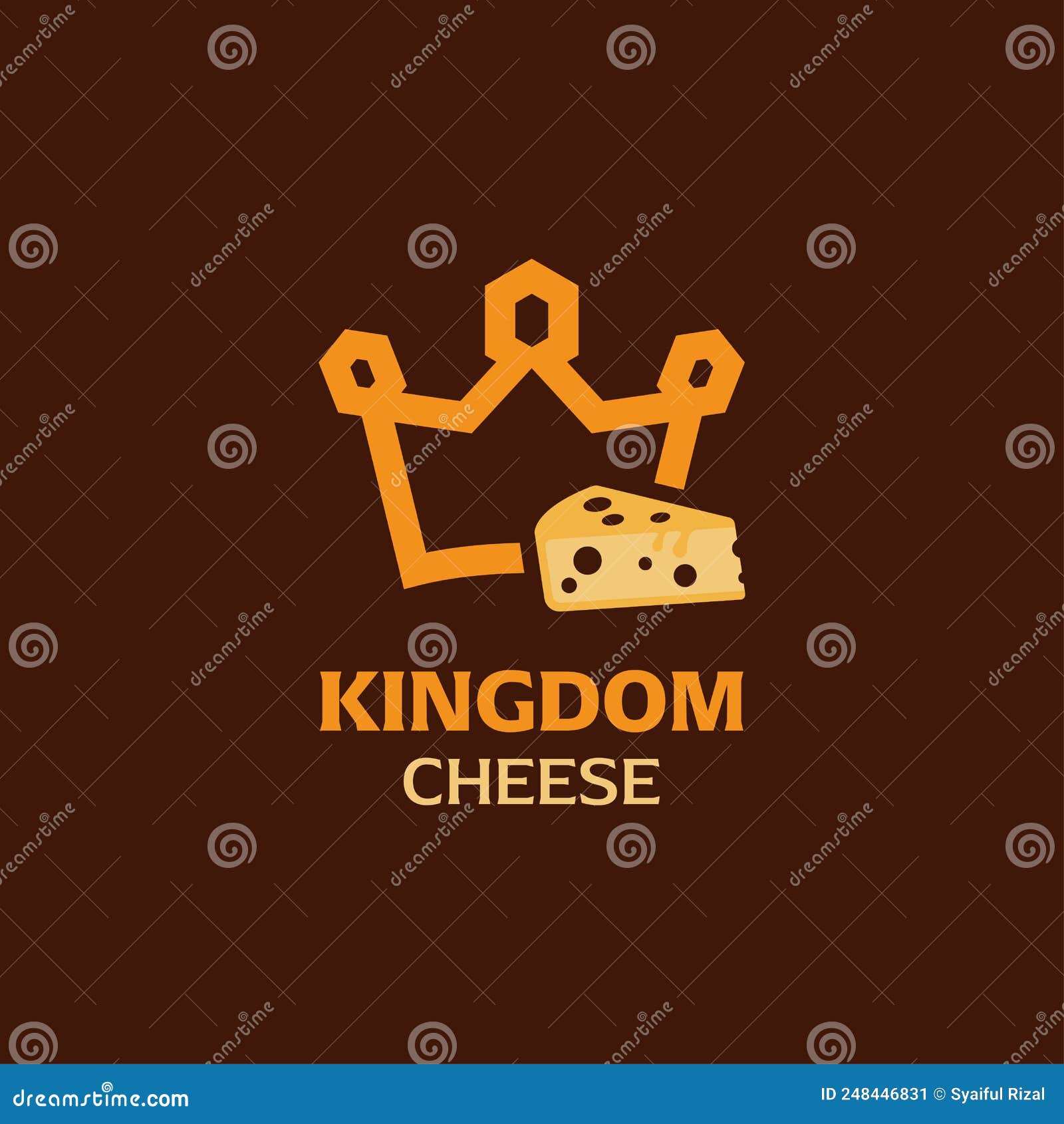 King Cheese Logo stock illustration. Illustration of brand - 248446831