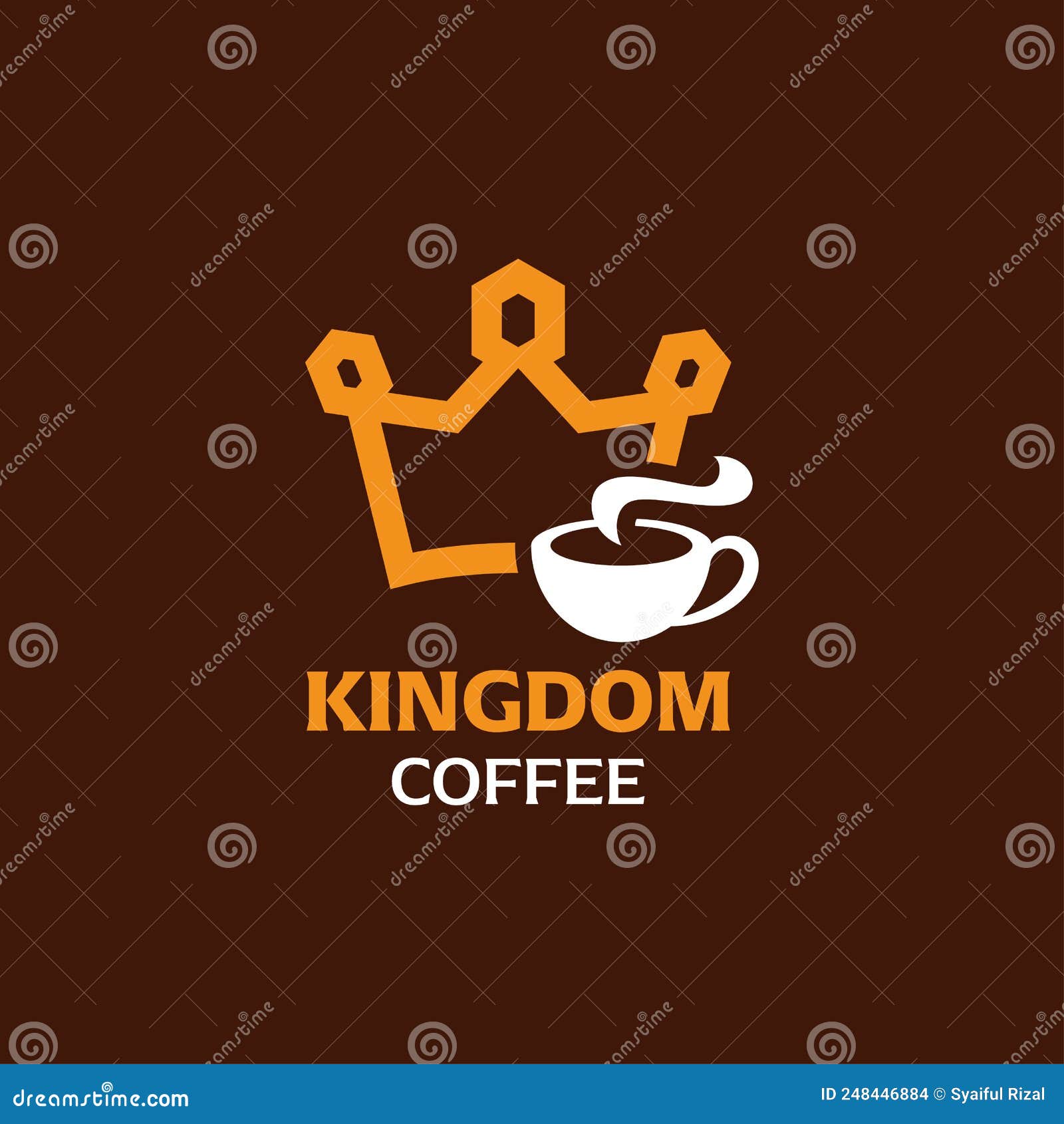 King Coffee Logo stock illustration. Illustration of king - 248446884