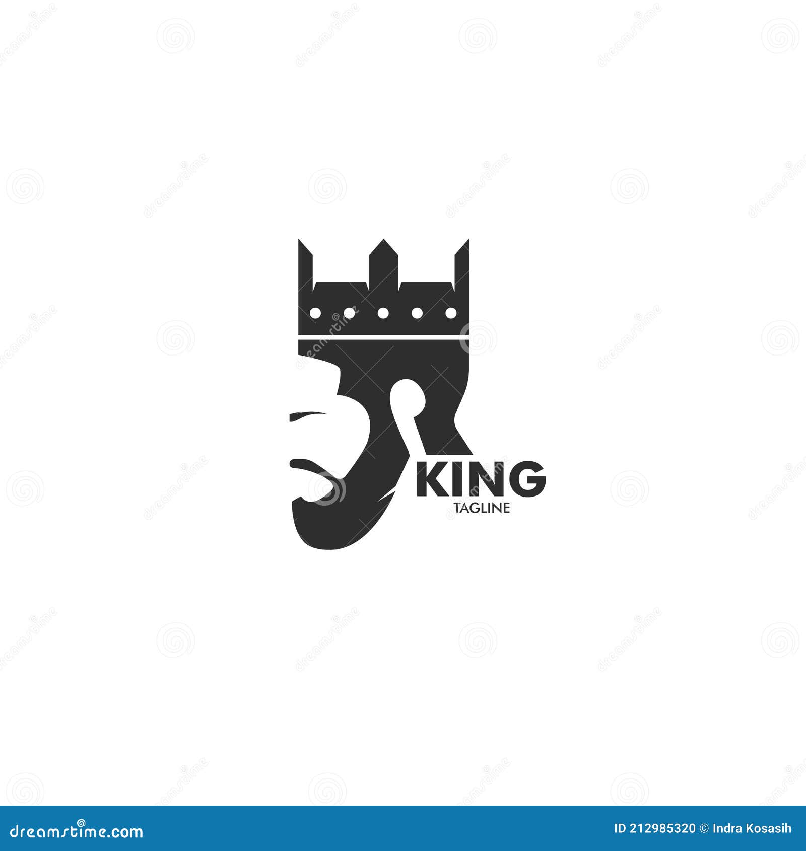 King Logo Vector Icon Illustration Stock Vector - Illustration of face ...