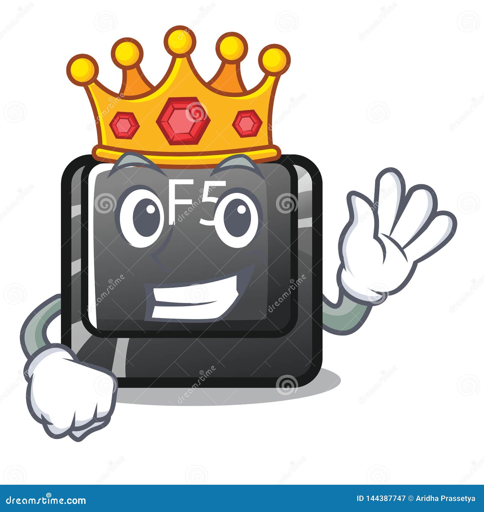 King Longest F5 Button on Cartoon Keyboard Stock Vector - Illustration ...