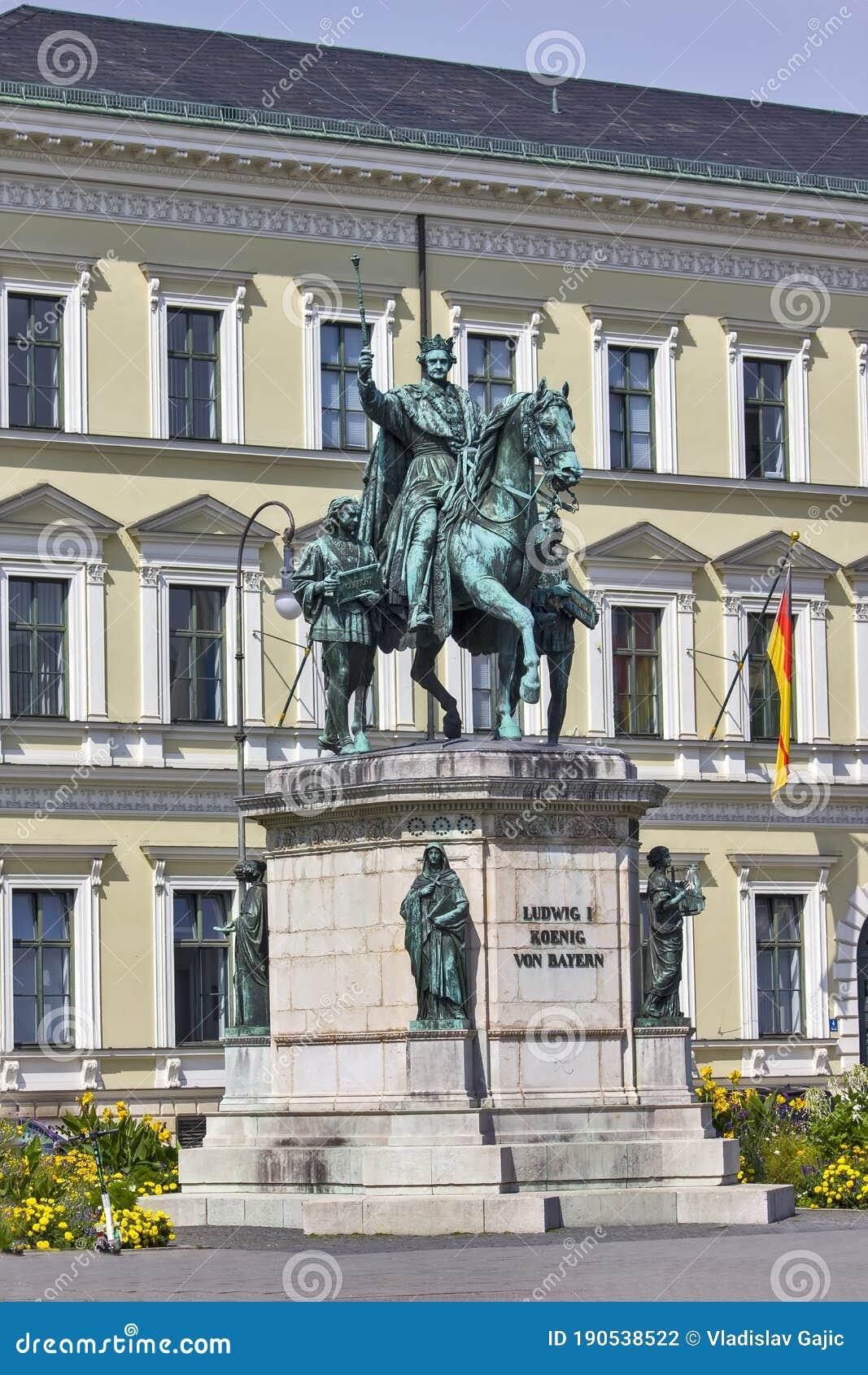 King Ludwig Statue in Munich, Germany Editorial Photography - Image of ...