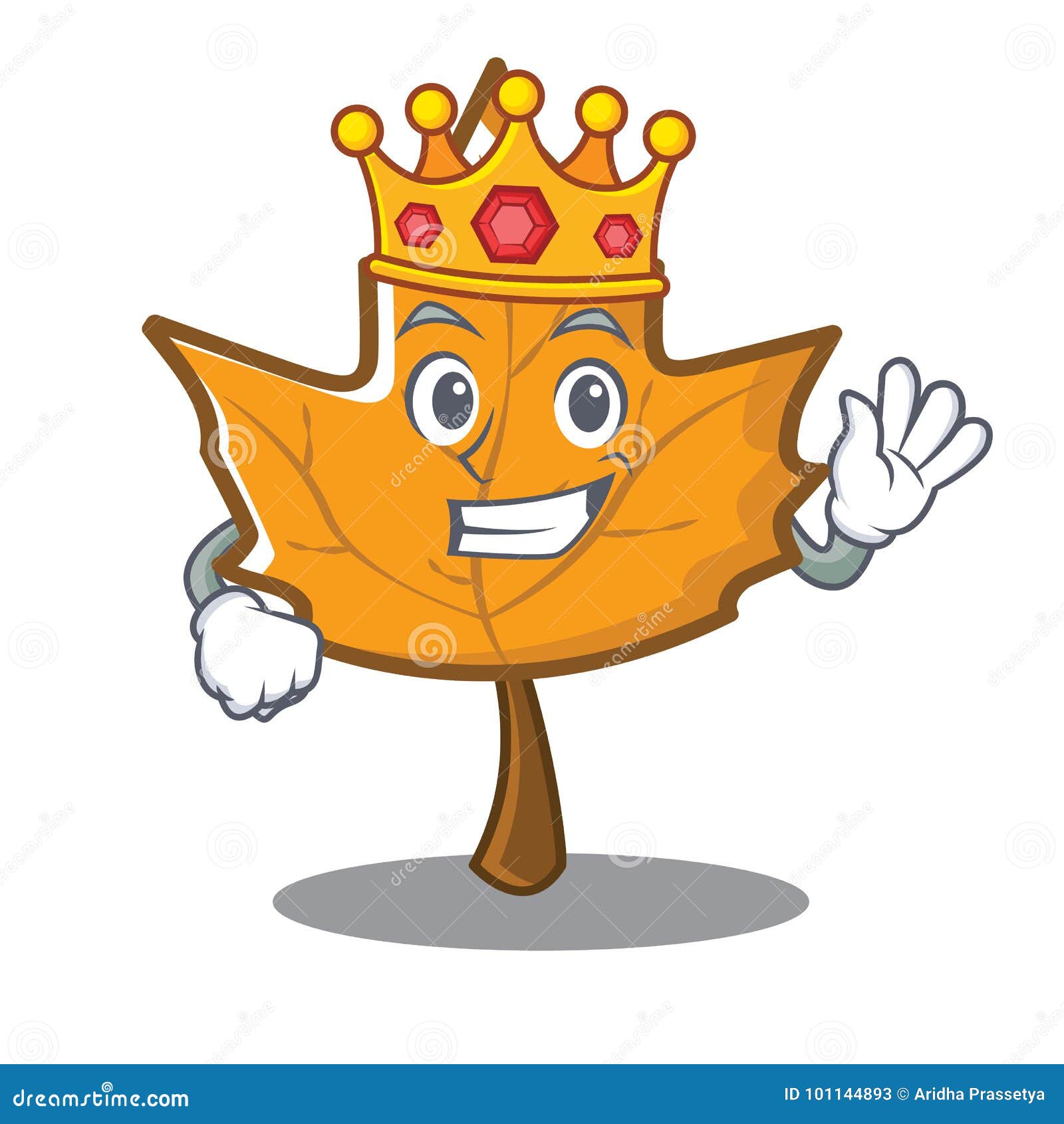 King Maple Character Cartoon Style Stock Vector - Illustration of ...