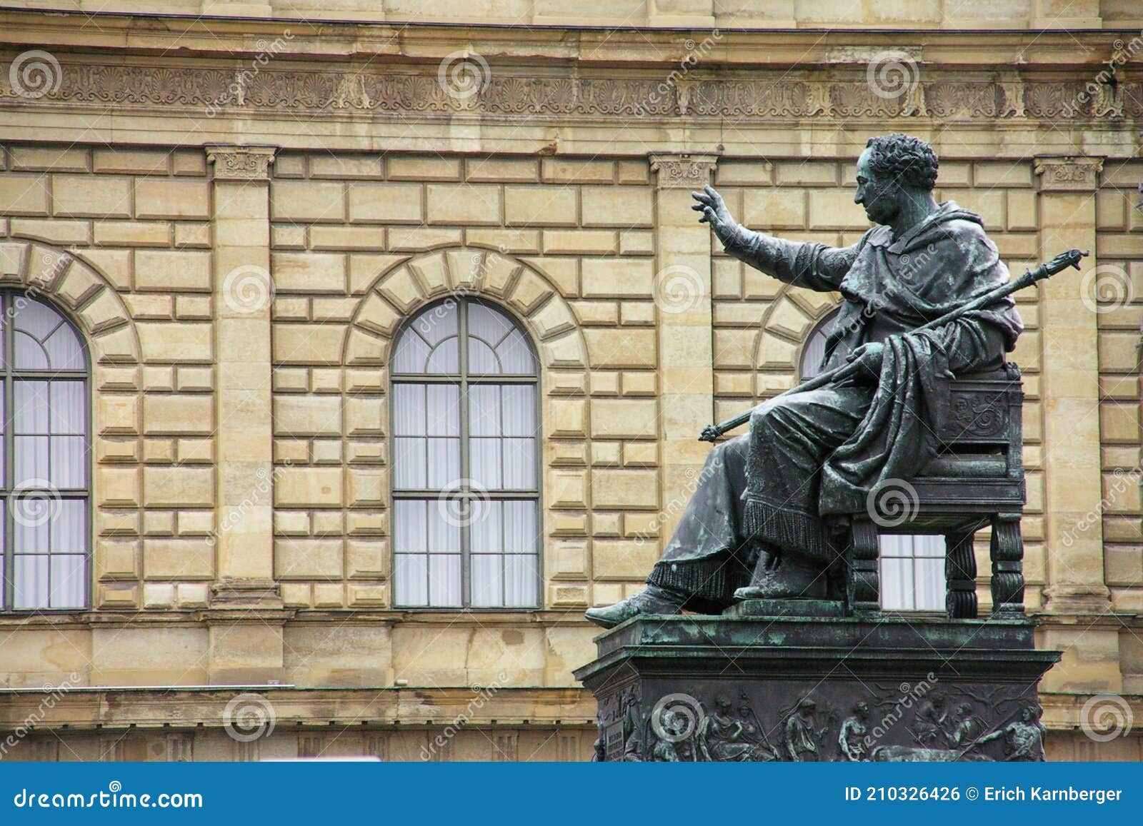 King Maximillian Statue in Munich Germany Editorial Photo - Image of ...