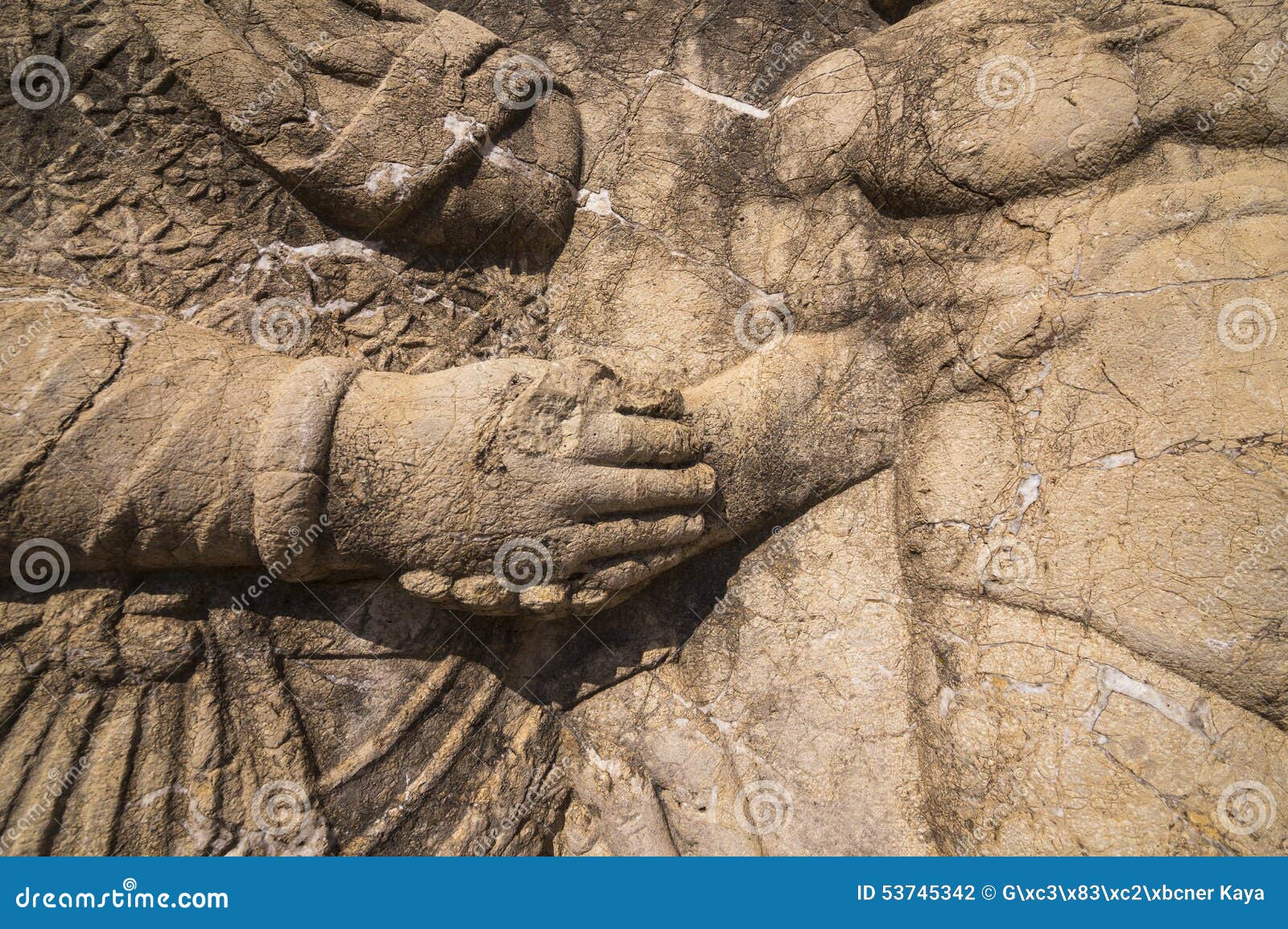 King Mithridates Shaking Hands with God Herakles Stock Photo - Image of ...