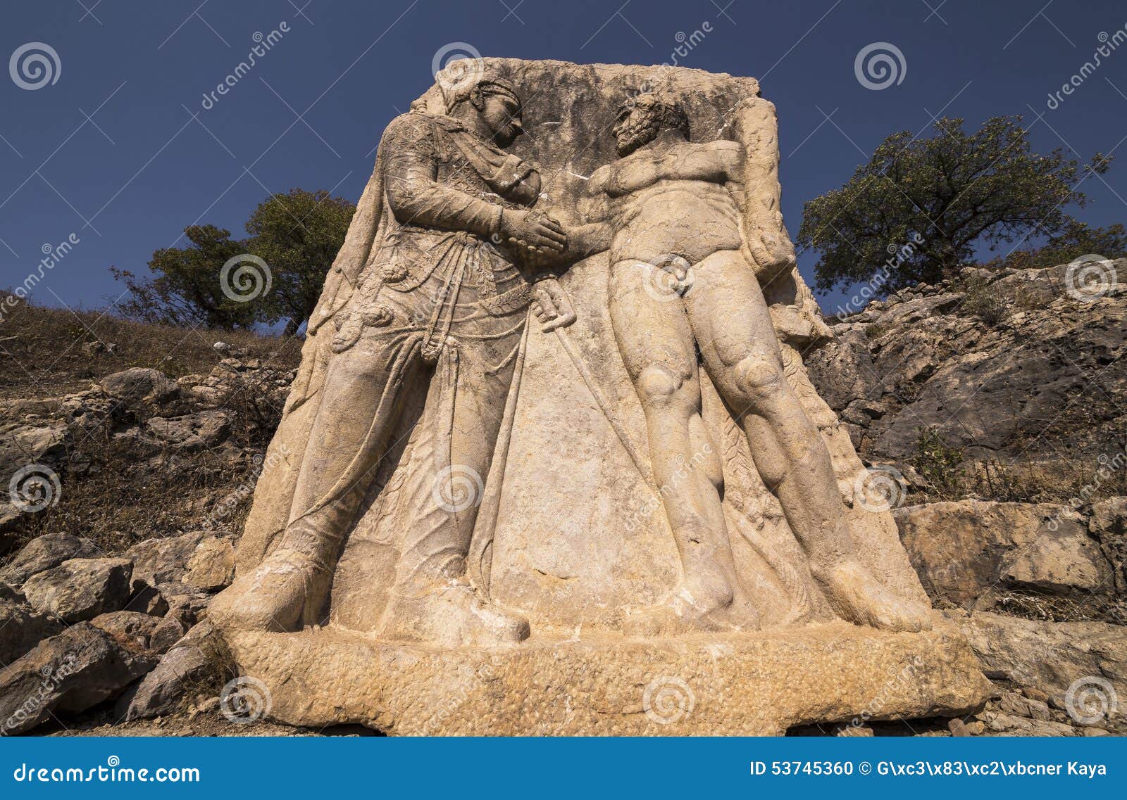 King Mithridates Shaking Hands with God Herakles Stock Photo - Image of ...