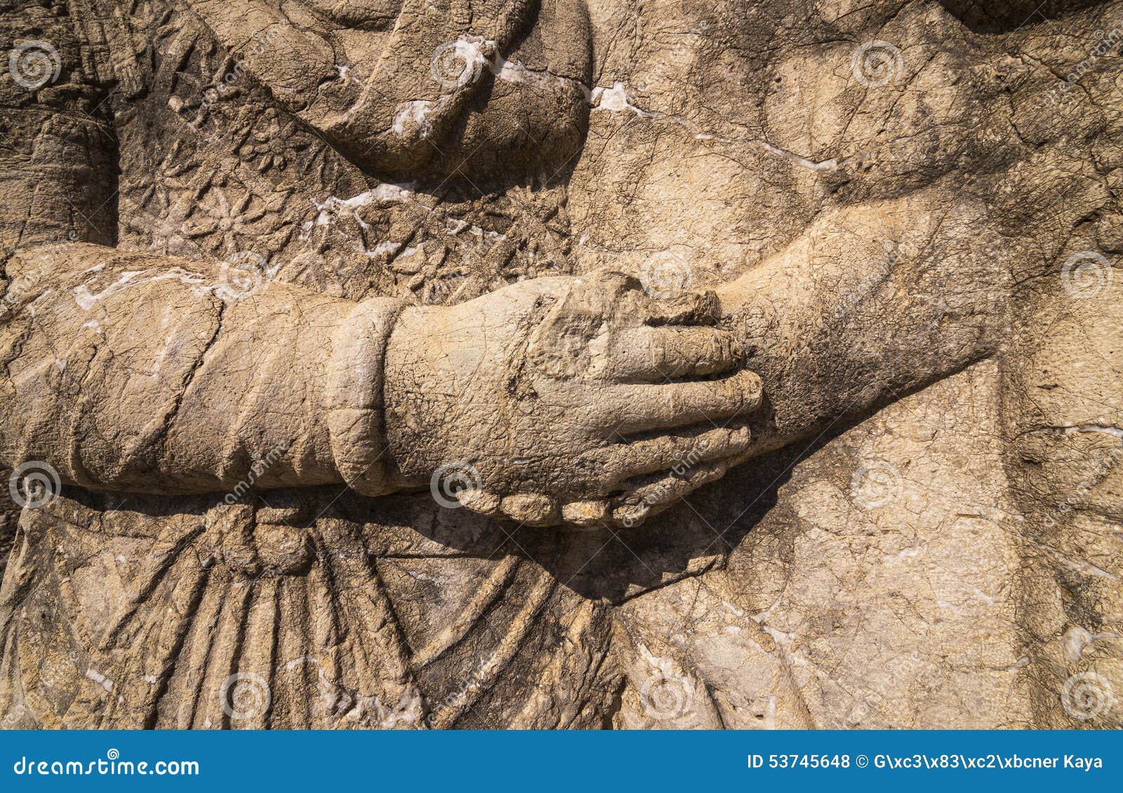 King Mithridates Shaking Hands With God Herakles Stock Photography ...