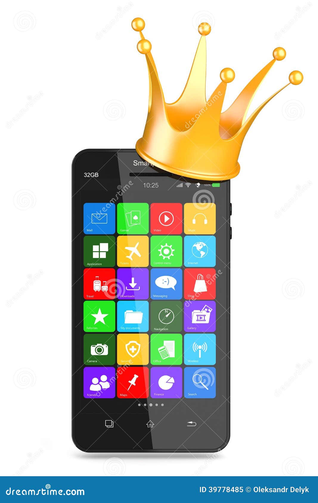 King mobile phone concept stock illustration. Illustration of ...