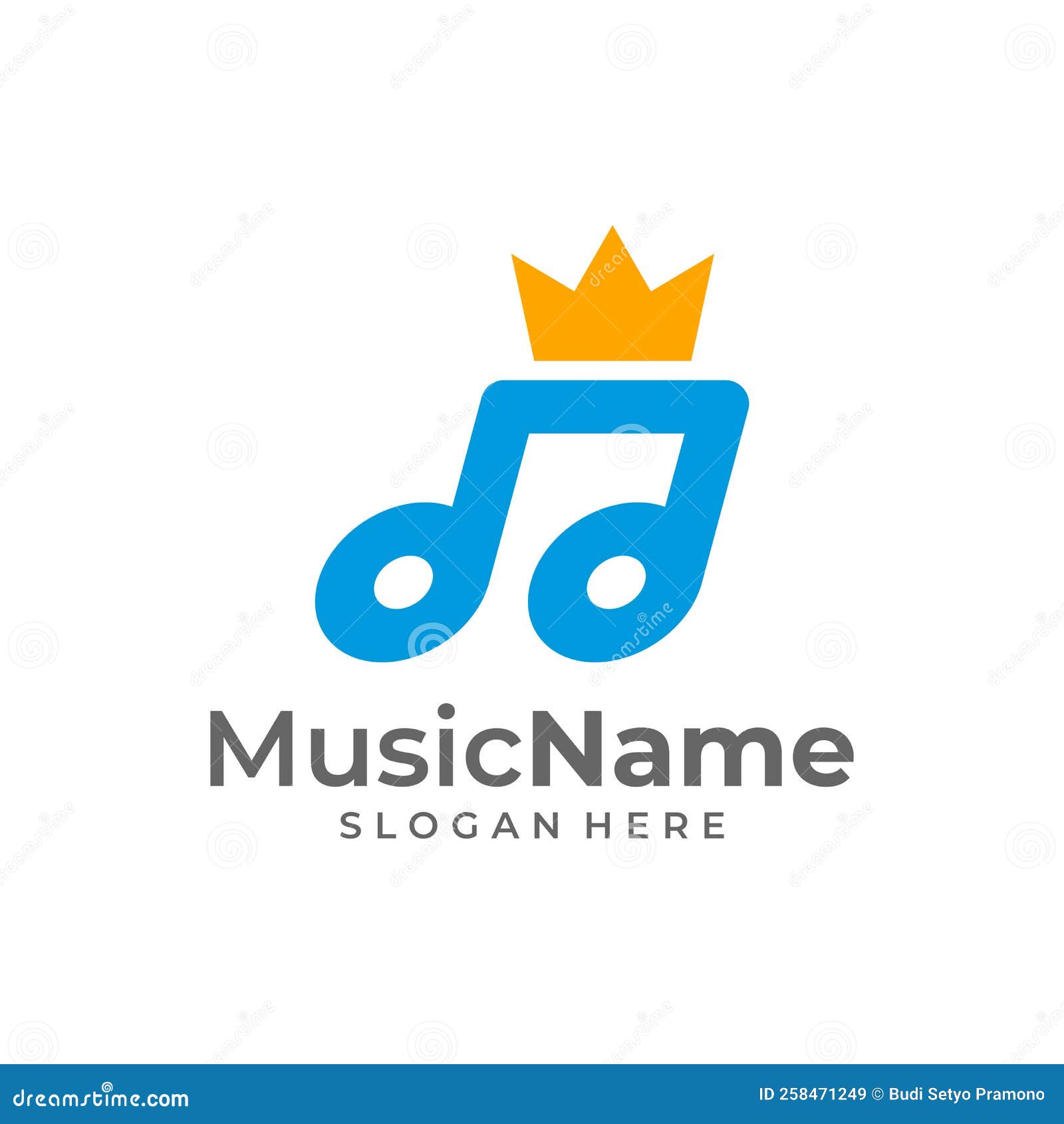 King Music Logo Template Design Vector, Emblem, Design Concept ...