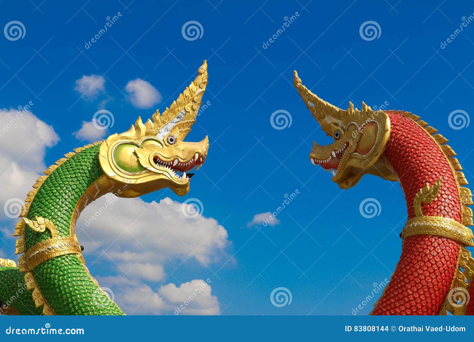 King of Naga - the Great Snake Stock Photo - Image of culture, thai ...