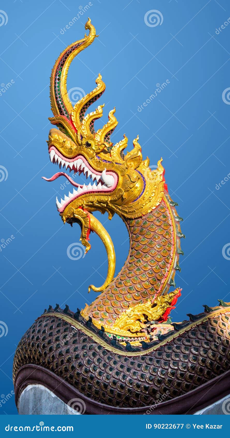 King of Nagas stock image. Image of antique, golden, buddhism - 90222677