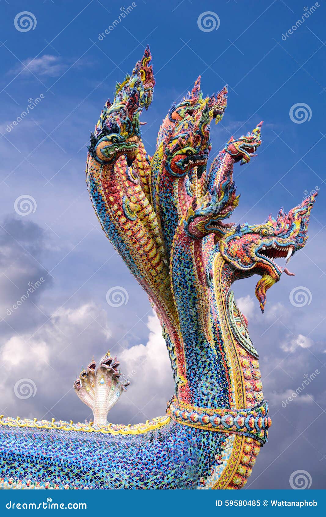 King of Nagas stock image. Image of snake, statue, chines - 59580485
