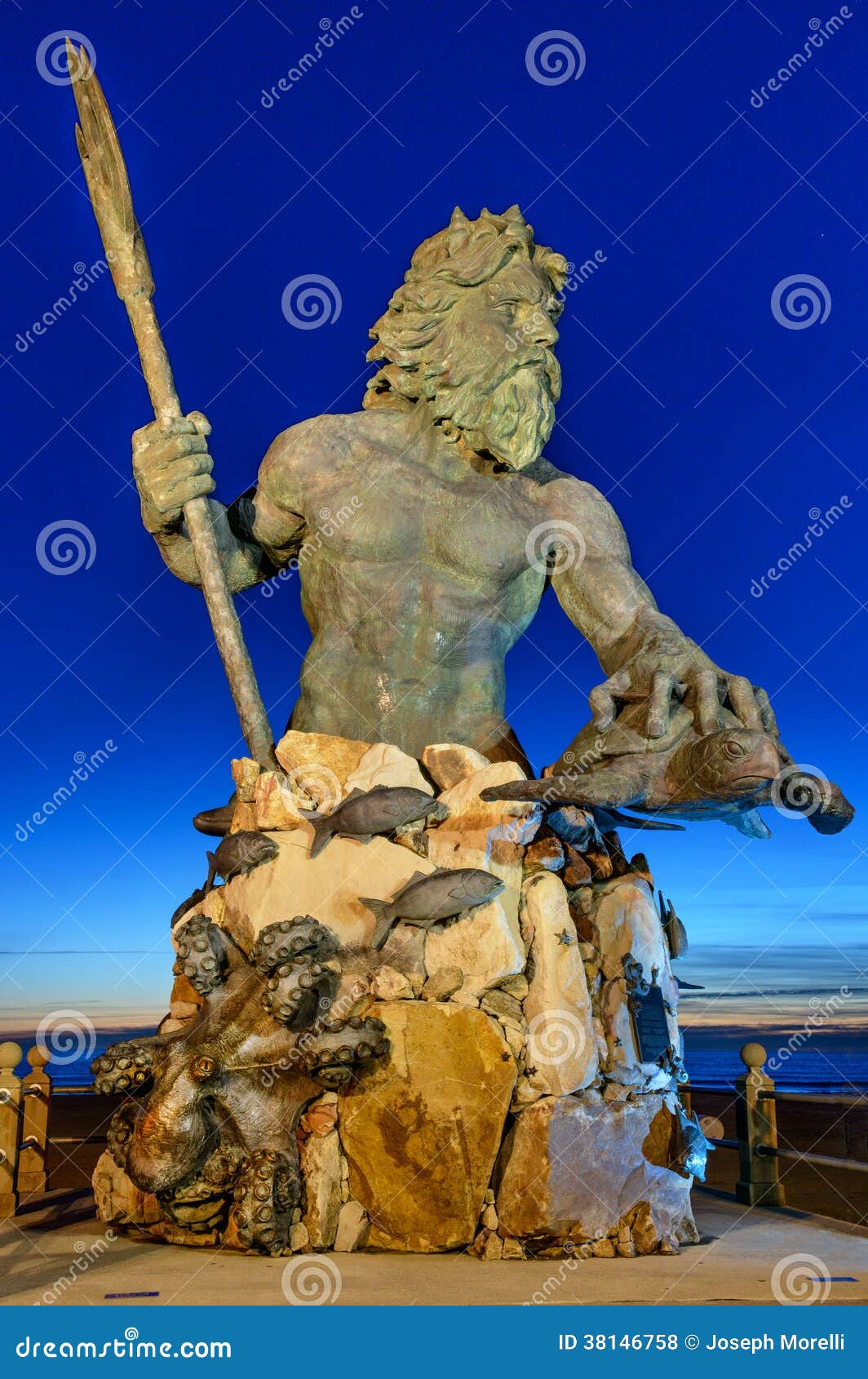 King Neptune at Neptune Park, Virginia Beach Stock Photo - Image of ...